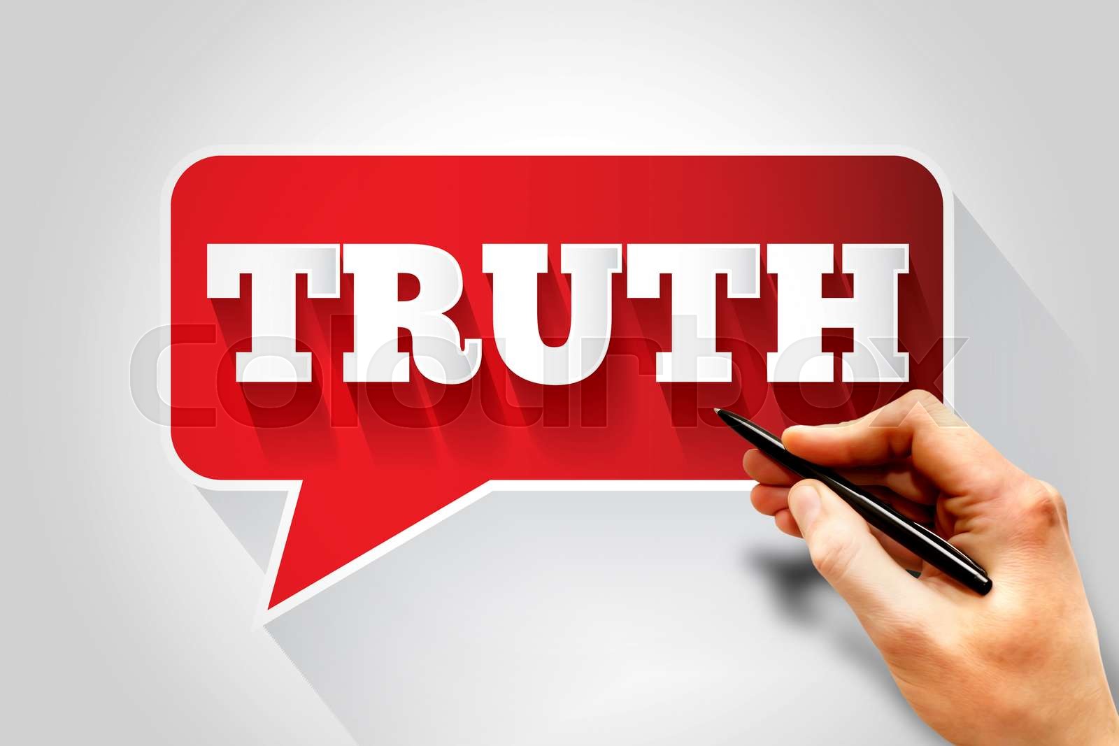 TRUTH text message | Stock image | Colourbox