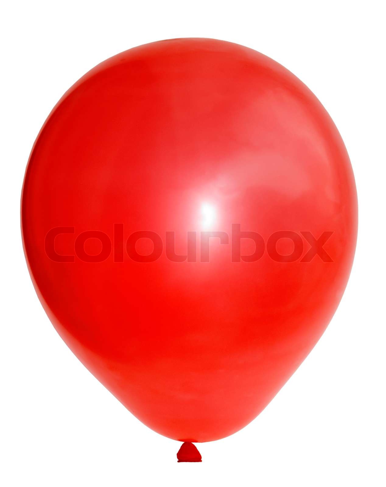 rote Ballon auf einem weißen Hintergrund | Stock Bild | Colourbox