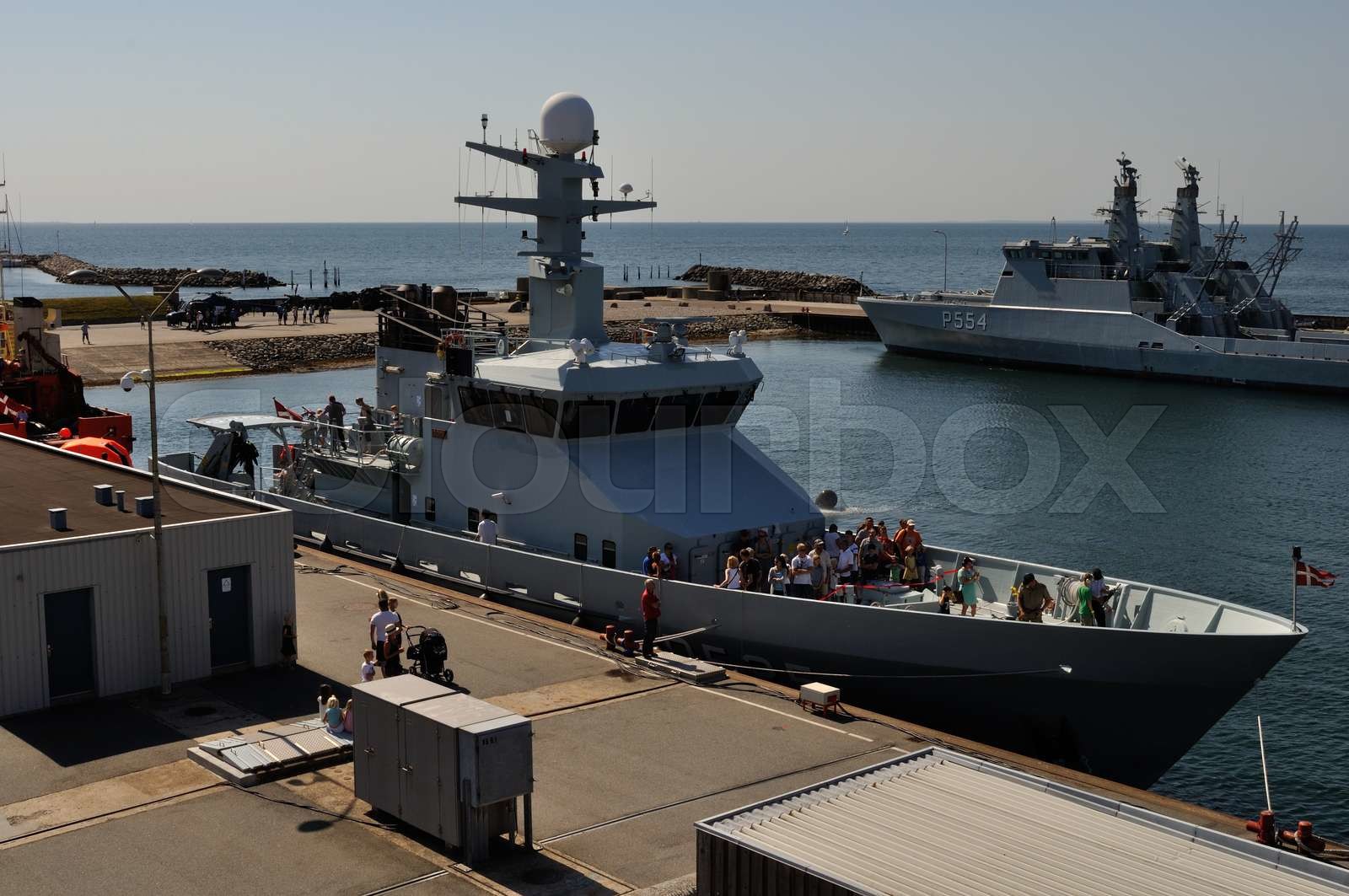 Patruljefartøjet Rota P525 af Diana-klassen udstilles på åbent hus på ...