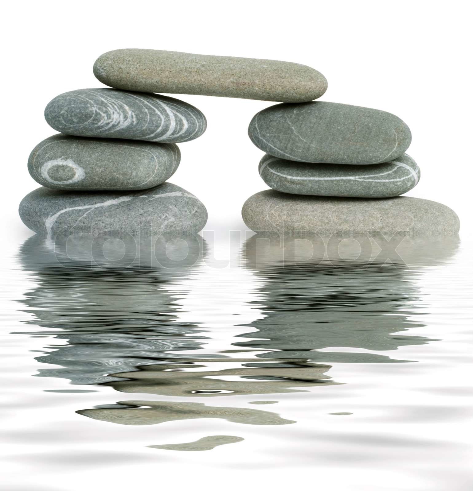pebble bridge reflected in water | Stock image | Colourbox