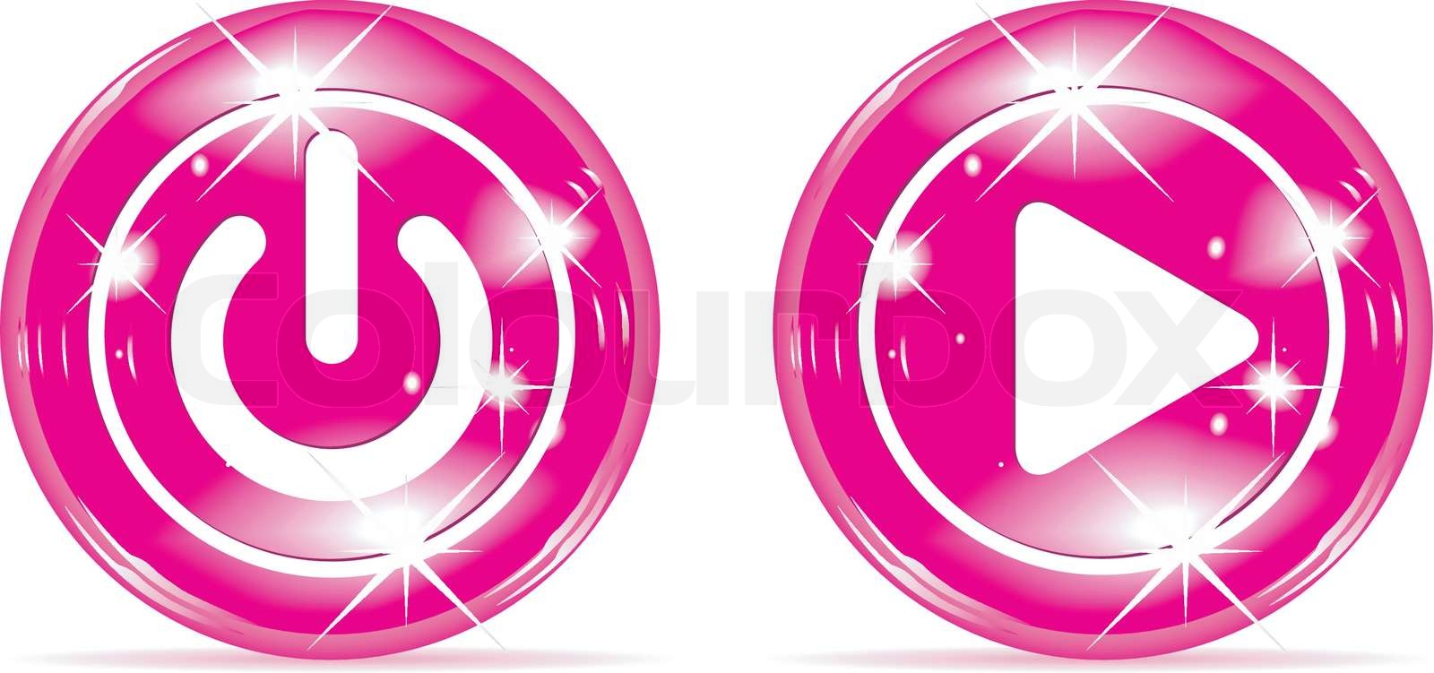 Power and Play Button Vector | Stock vector | Colourbox