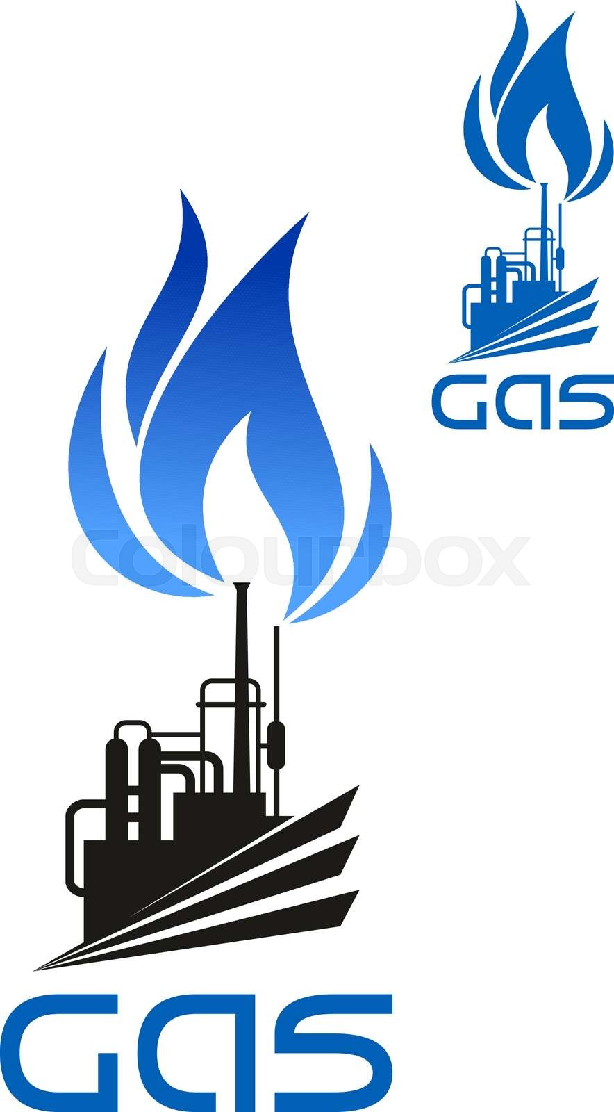 Natural gas industrial processing icon | Stock vector | Colourbox