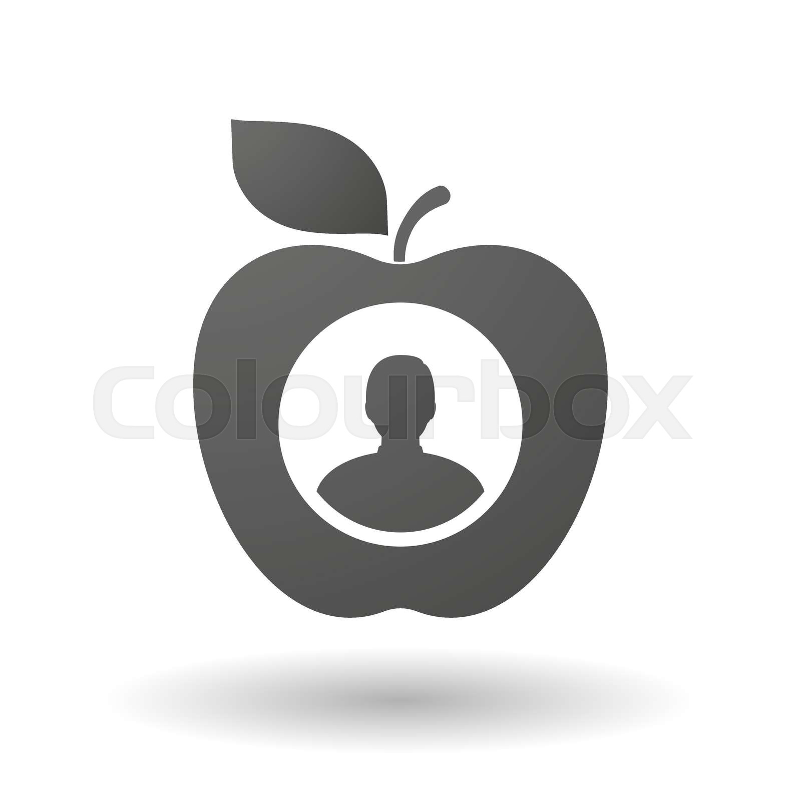 Apple icon with a male avatar | Stock vector | Colourbox