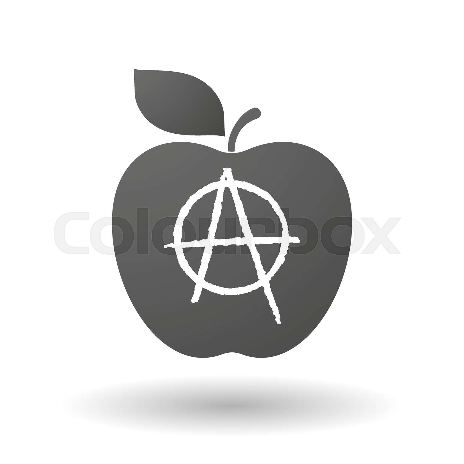 Apple icon with an anarchy sign | Stock vector | Colourbox