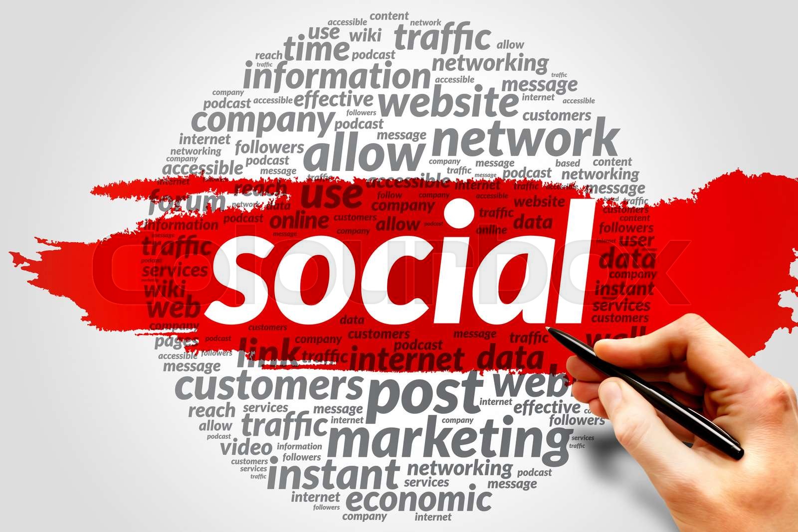 SOCIAL word cloud | Stock image | Colourbox