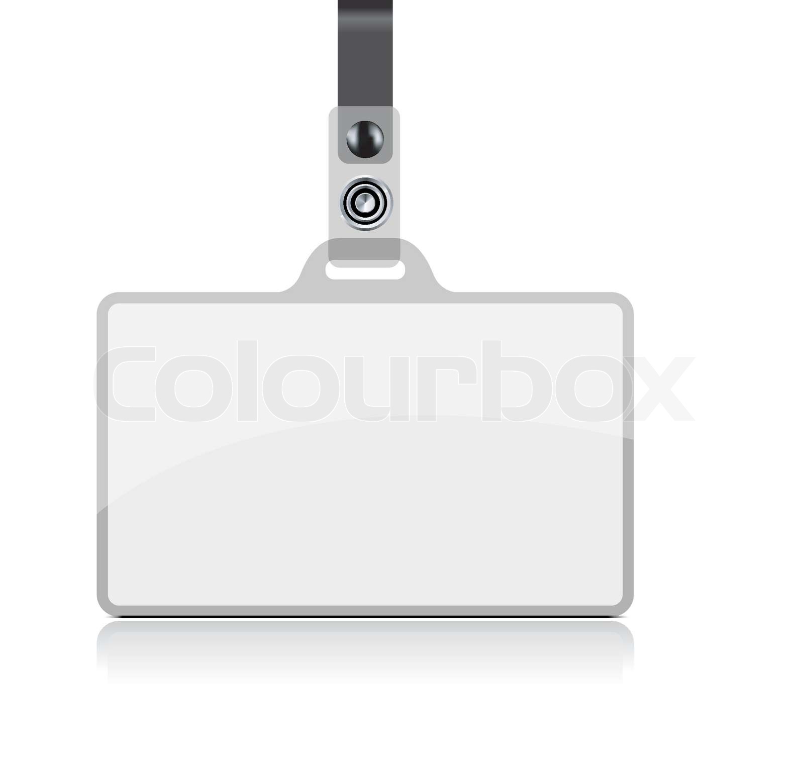Vector Name Tag on white background. No transparency and effects ...