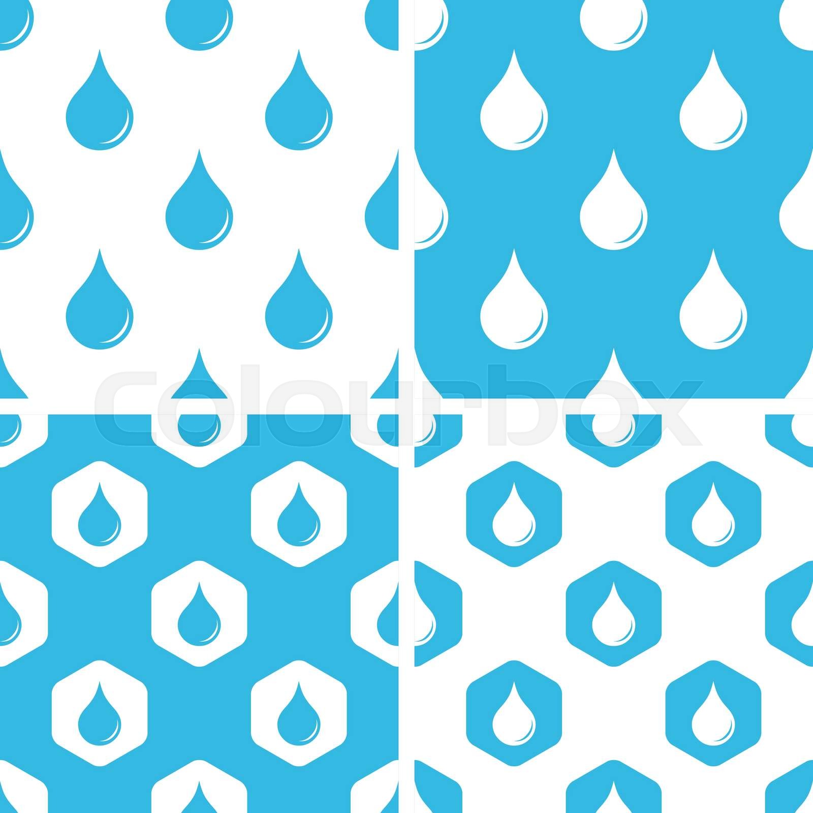 Water drop patterns set | Stock vector | Colourbox