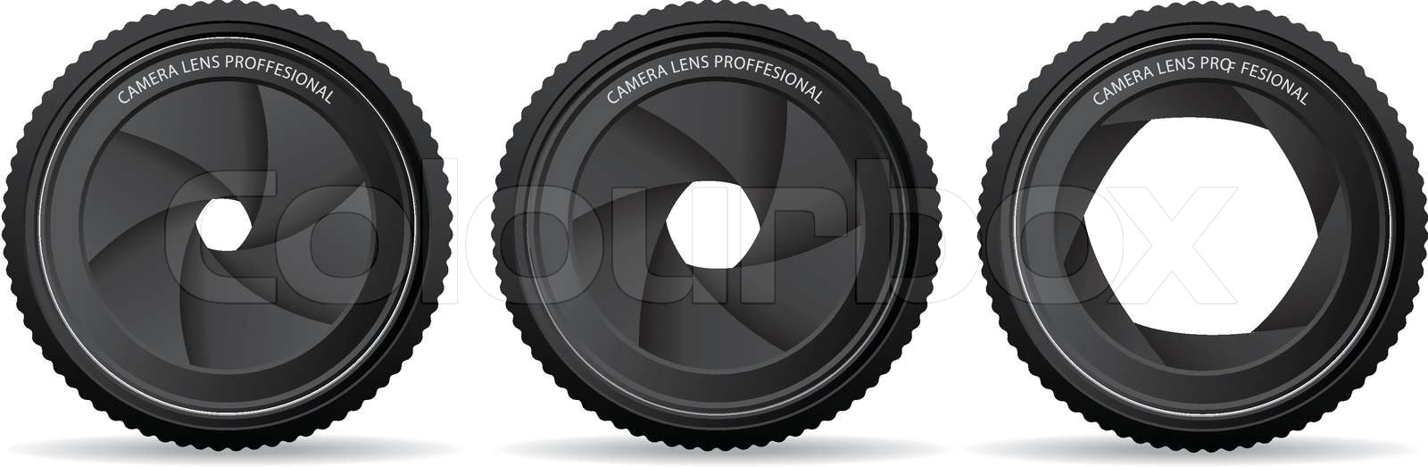 Vector illustration of camera lens | Stock vector | Colourbox