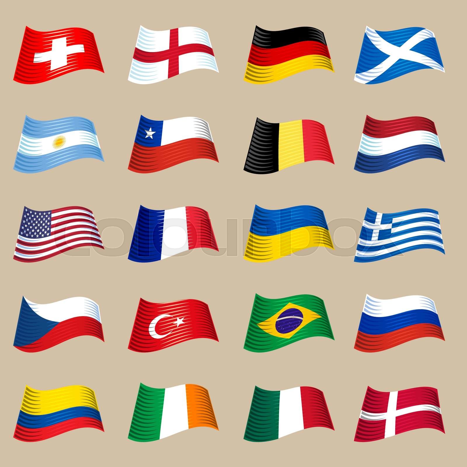 Flag Set | Stock vector | Colourbox