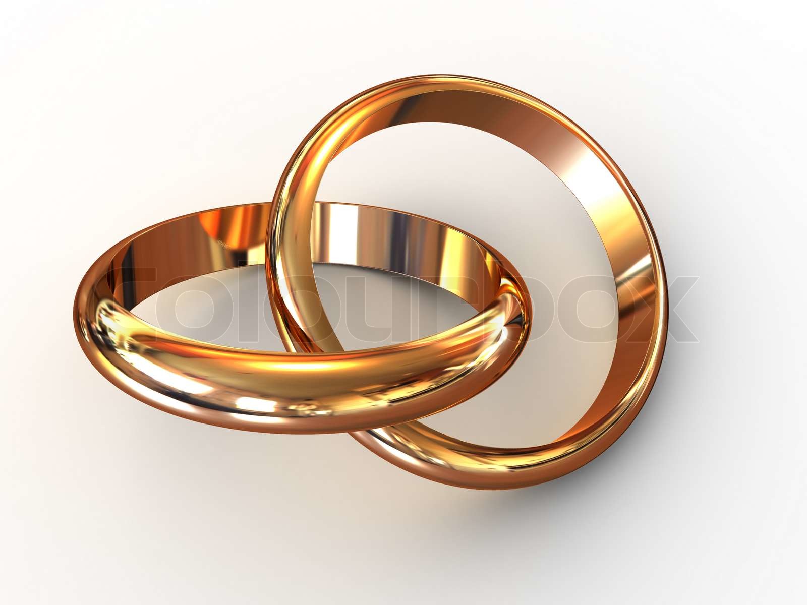 Wedding rings. 3d | Stock image | Colourbox