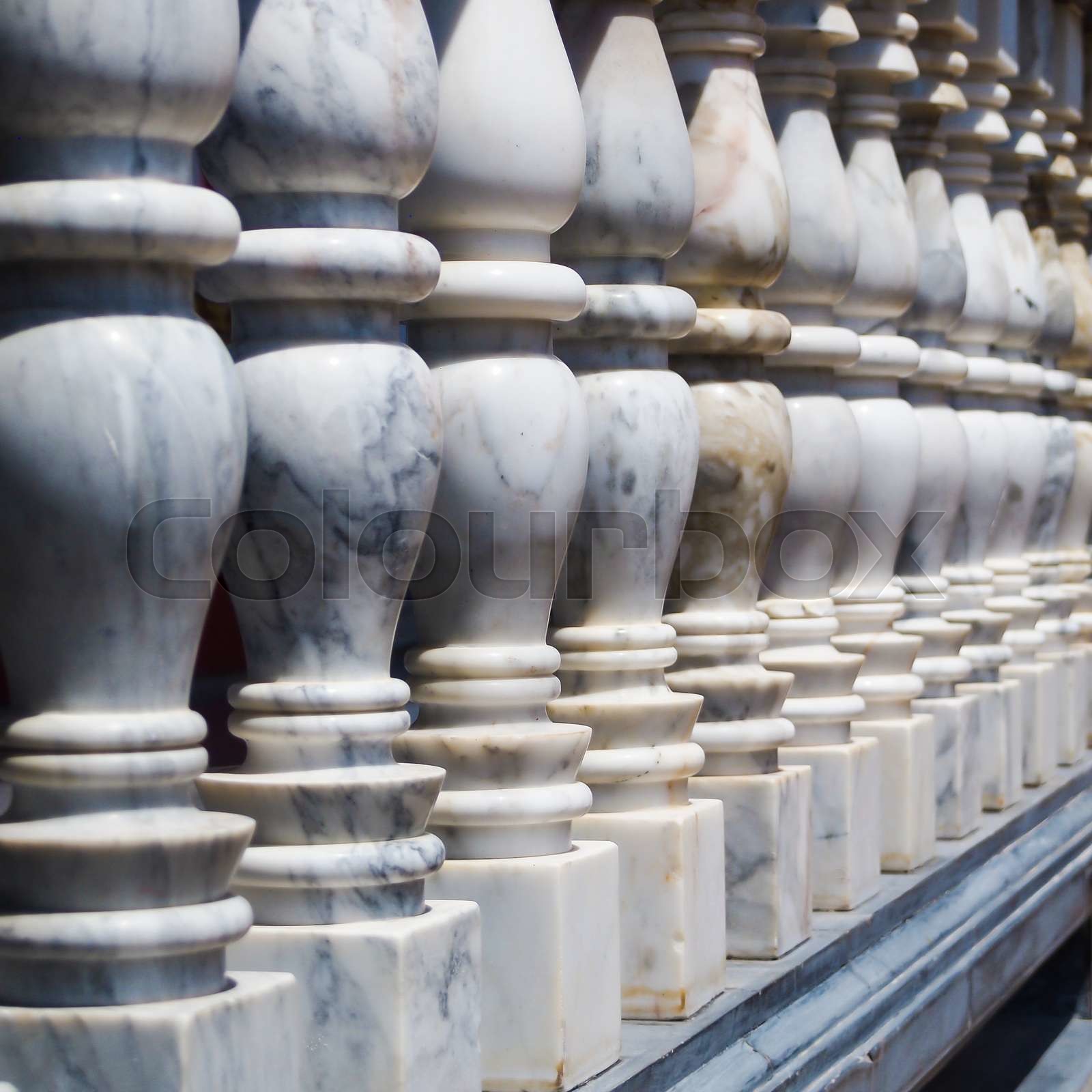 Thai traditional marble fence | Stock image | Colourbox