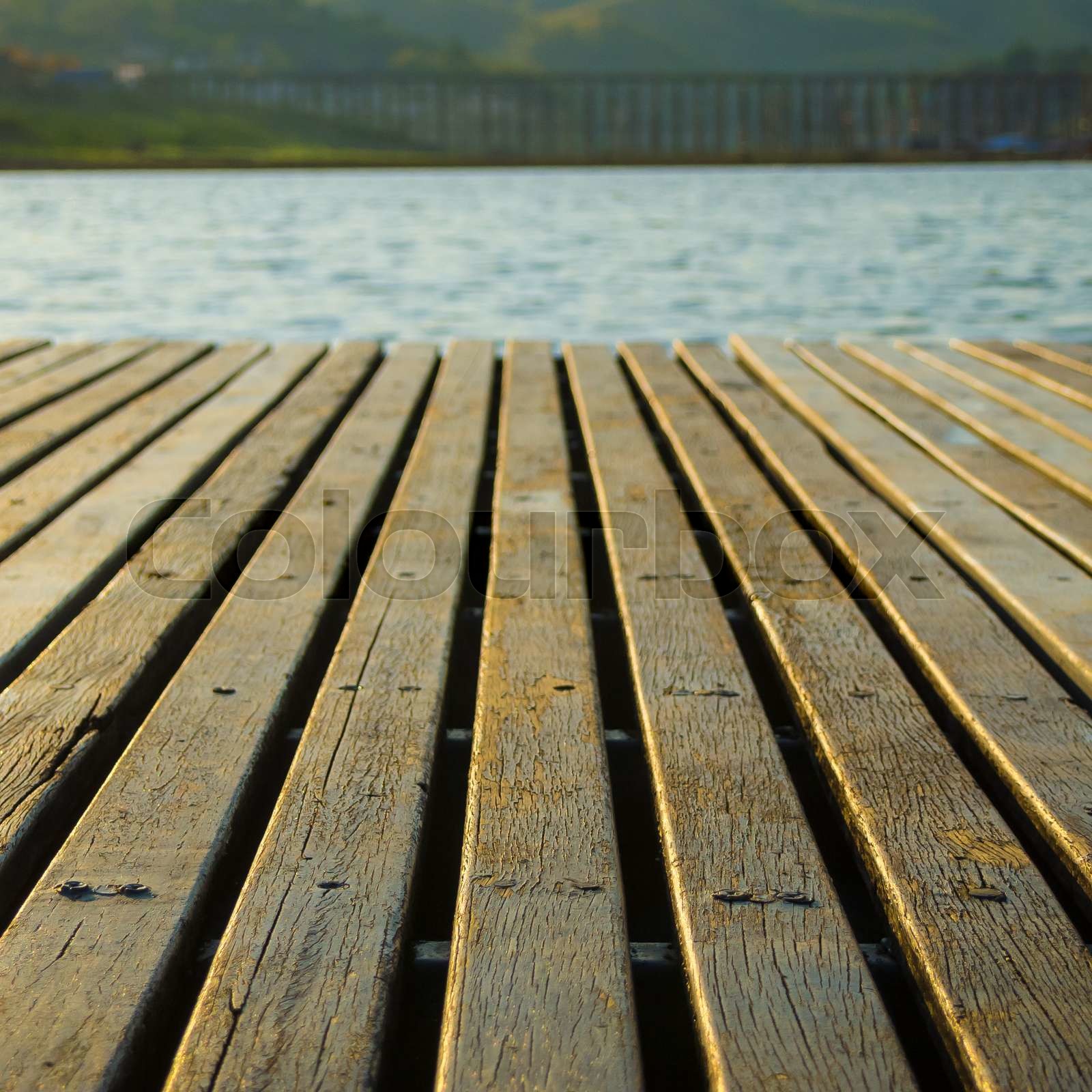 wooden floor of raft | Stock image | Colourbox