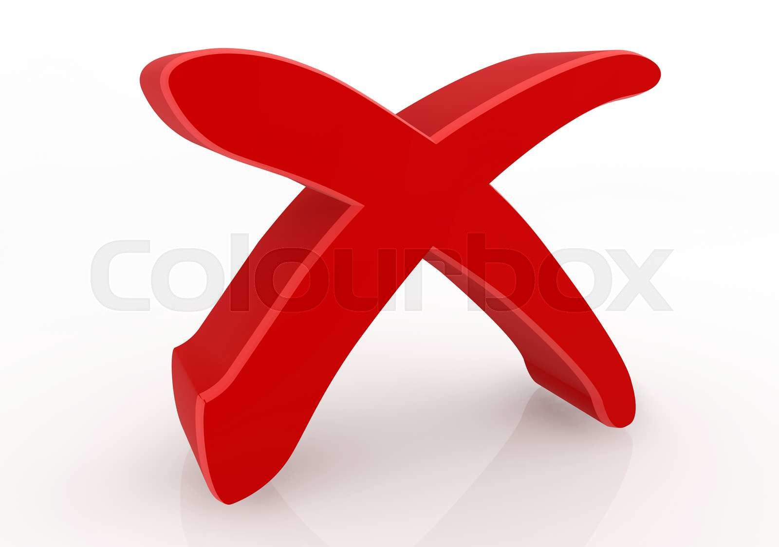 Red x mark. | Stock image | Colourbox