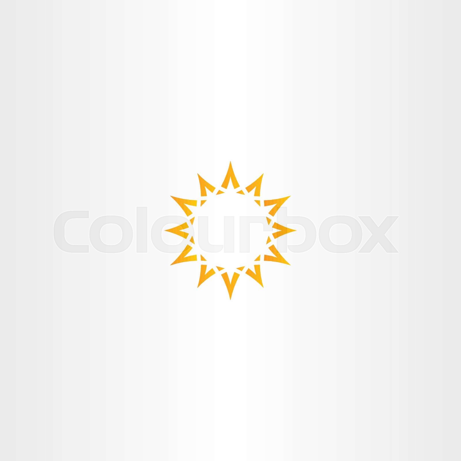 sun star yellow icon logo design | Stock vector | Colourbox
