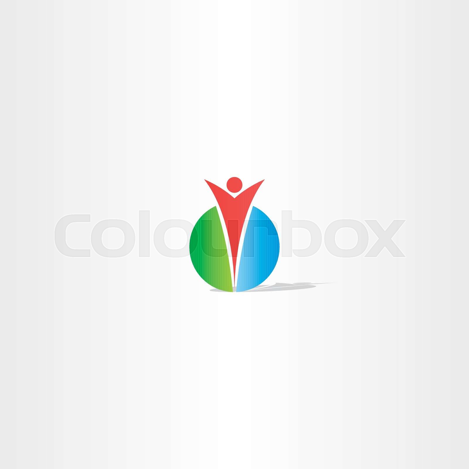 circle man logo design vector | Stock vector | Colourbox