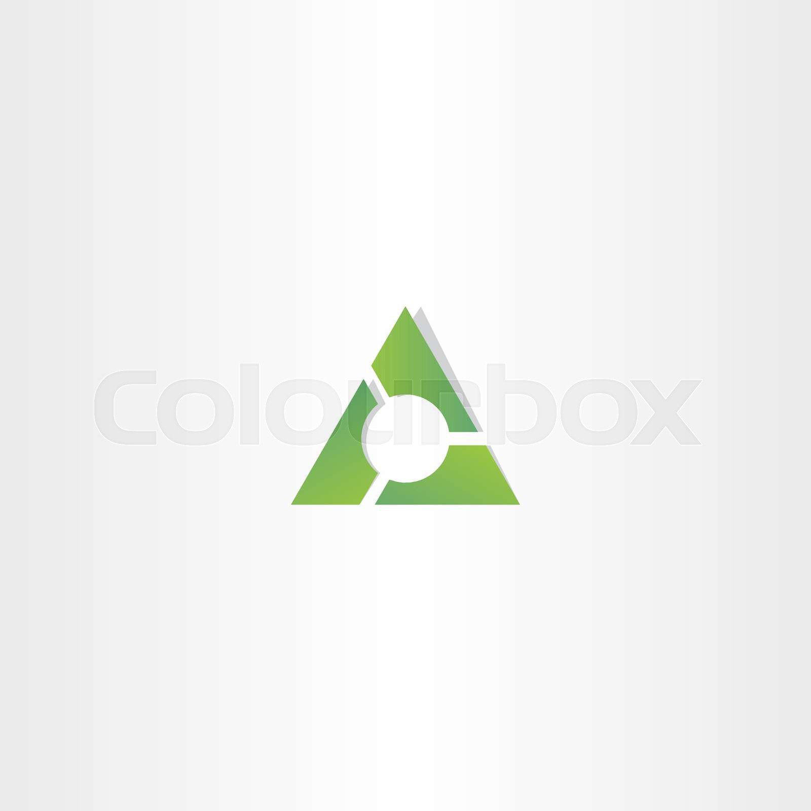 green triangle gradient logo design element | Stock vector | Colourbox