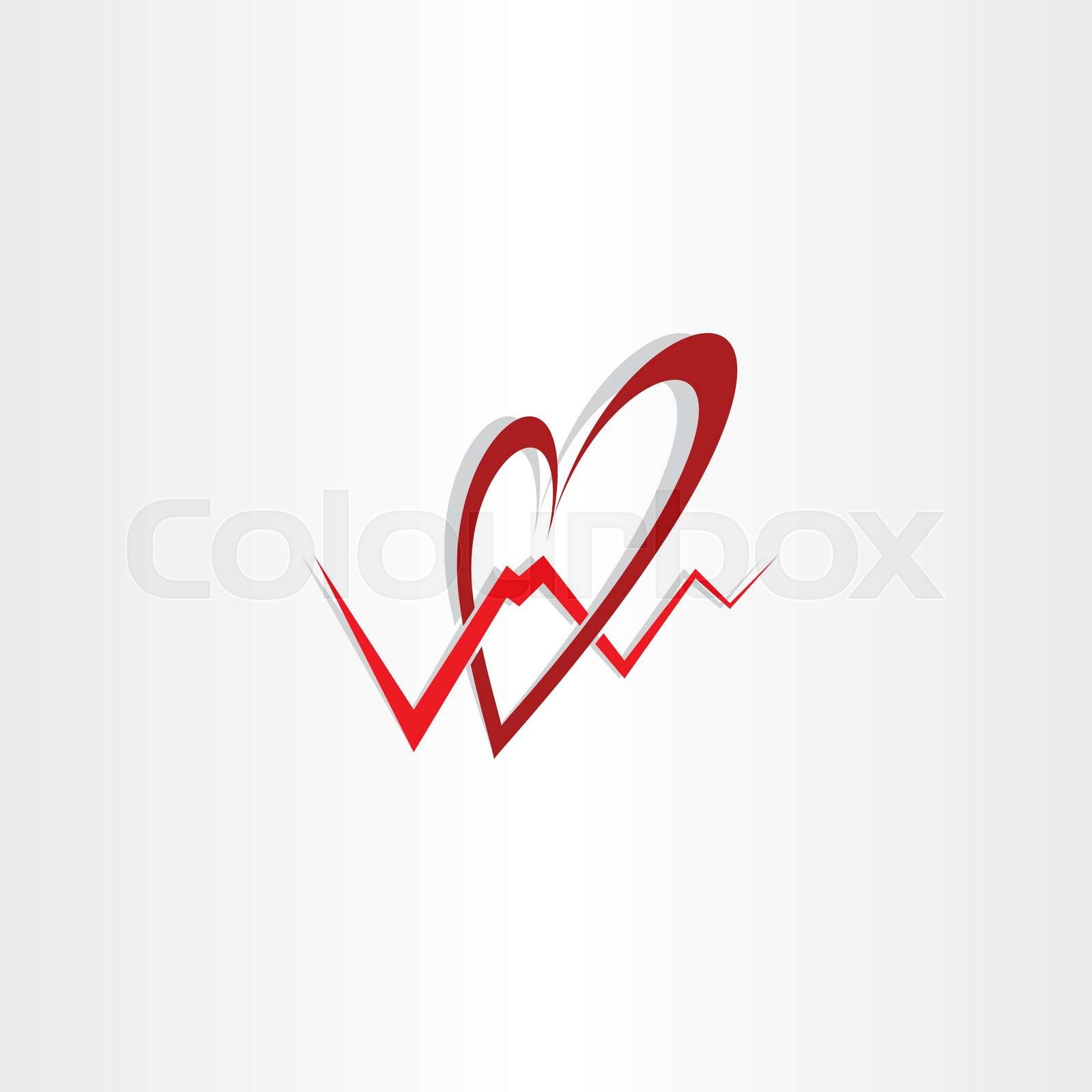 human heart medical cardiology logo vector | Stock vector | Colourbox
