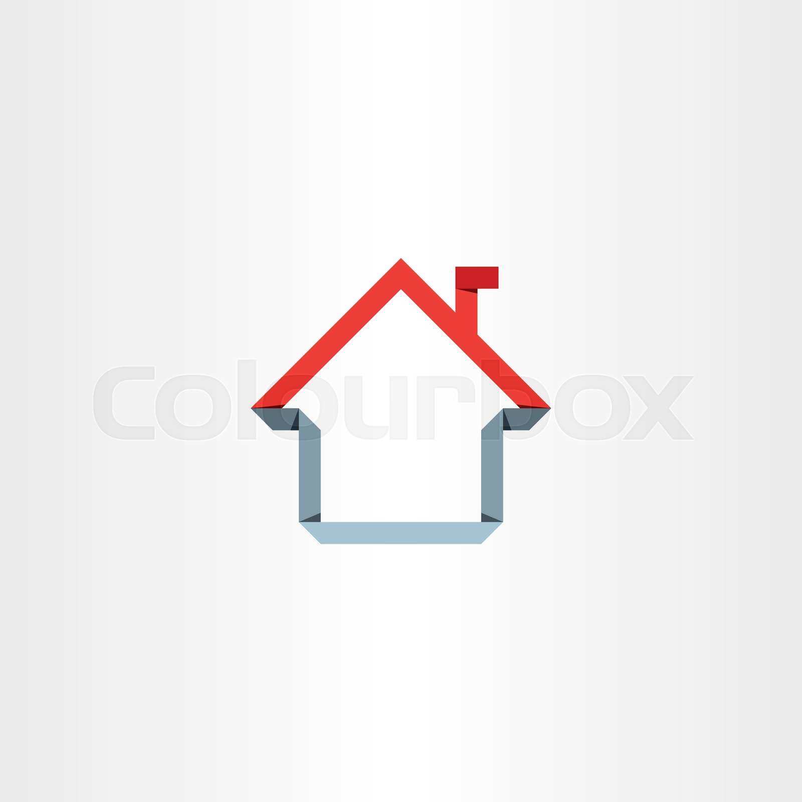 paper house vector home sign | Stock vector | Colourbox