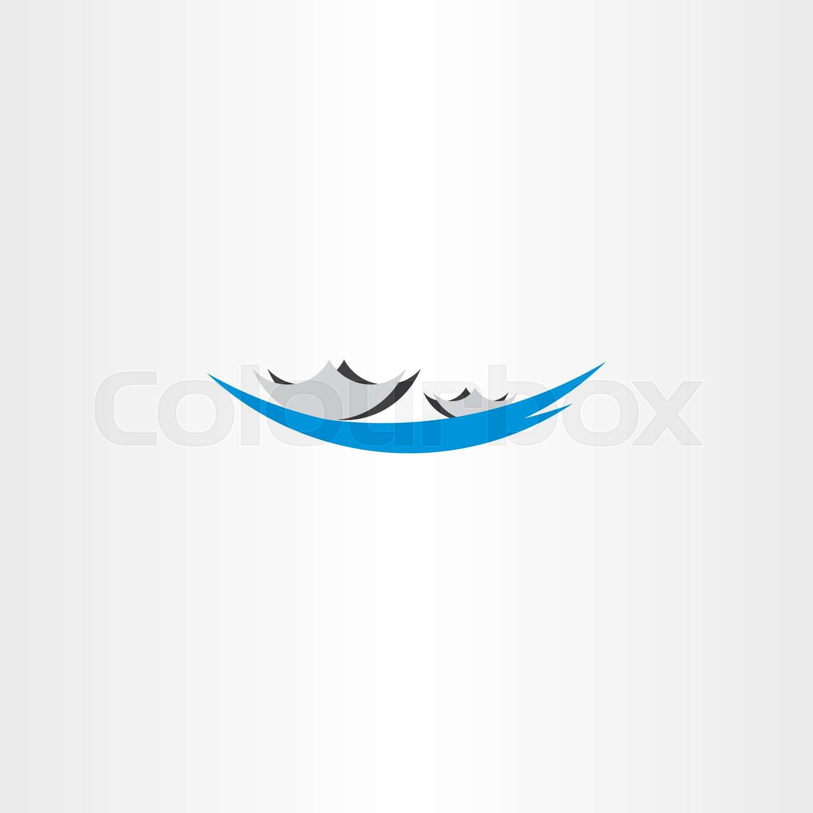 boat in lake vector sign logo | Stock vector | Colourbox