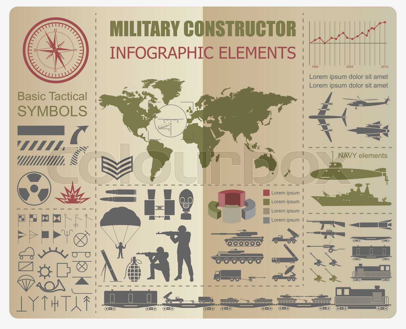 Military infographic template. Vector illustration with Top powerful ...