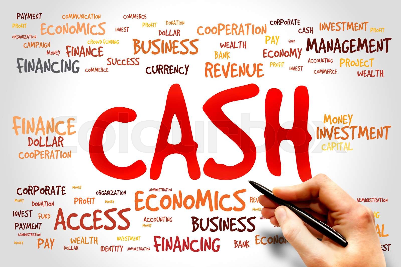 CASH word cloud | Stock image | Colourbox