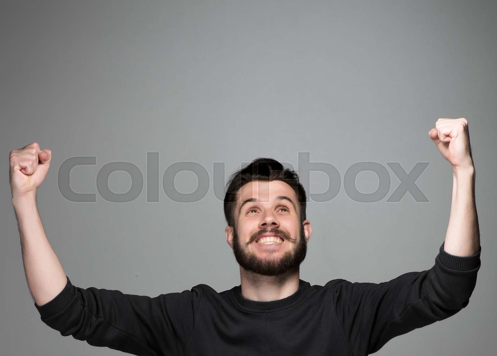 portrait of a very happy man | Stock image | Colourbox