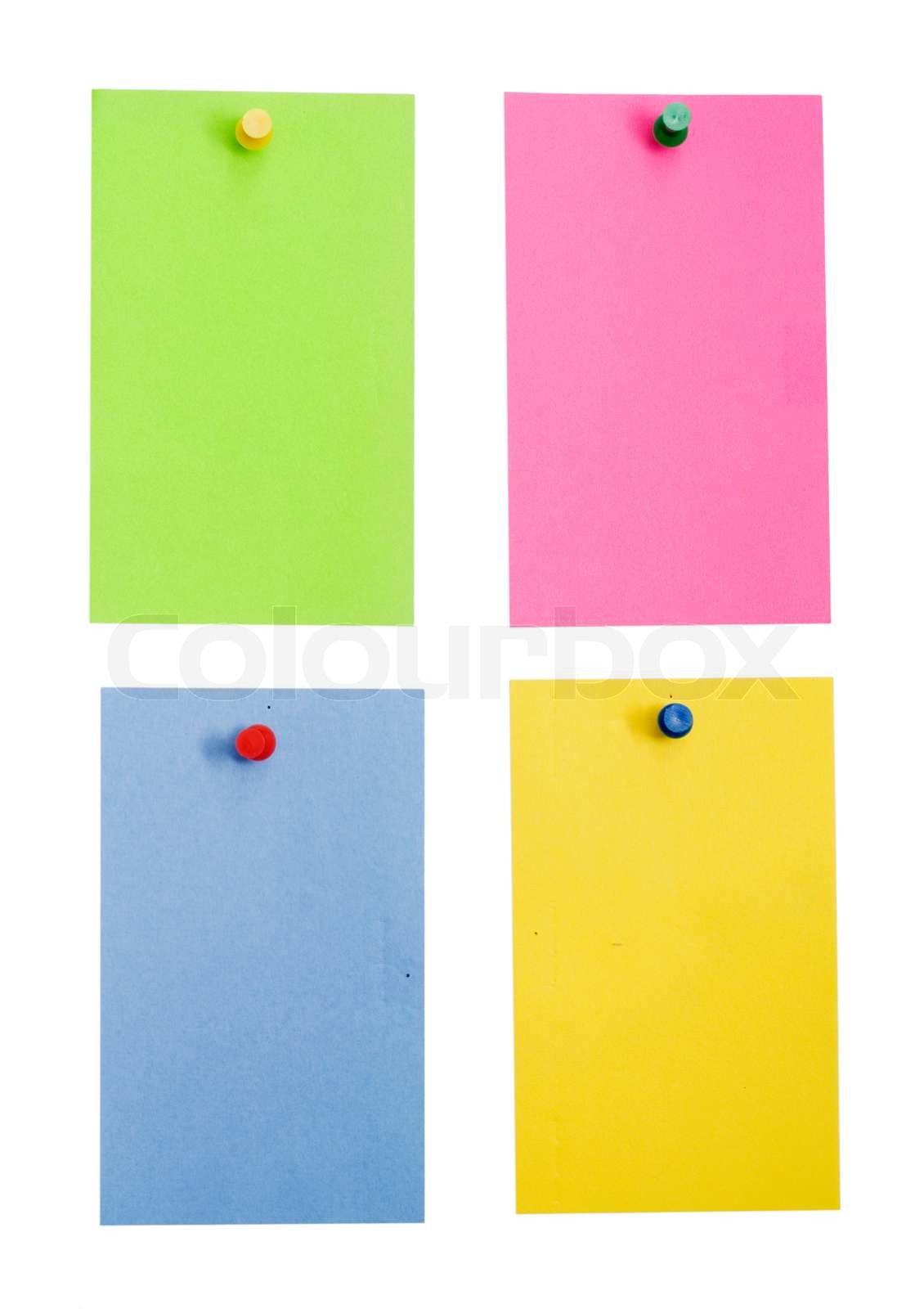 empty notes isolated over white | Stock image | Colourbox