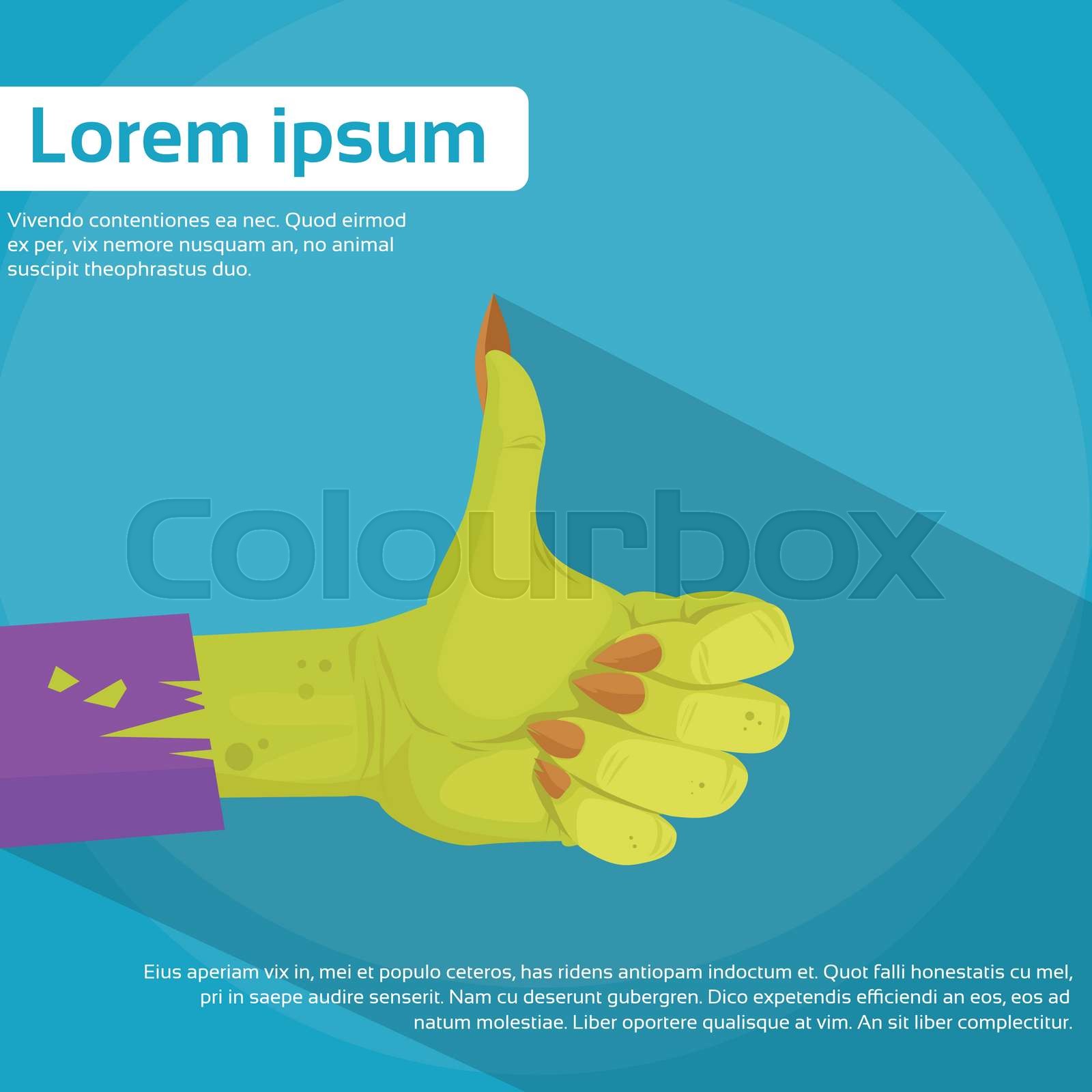 Zombie Thumb Up Hand Finger Gesture | Stock vector | Colourbox
