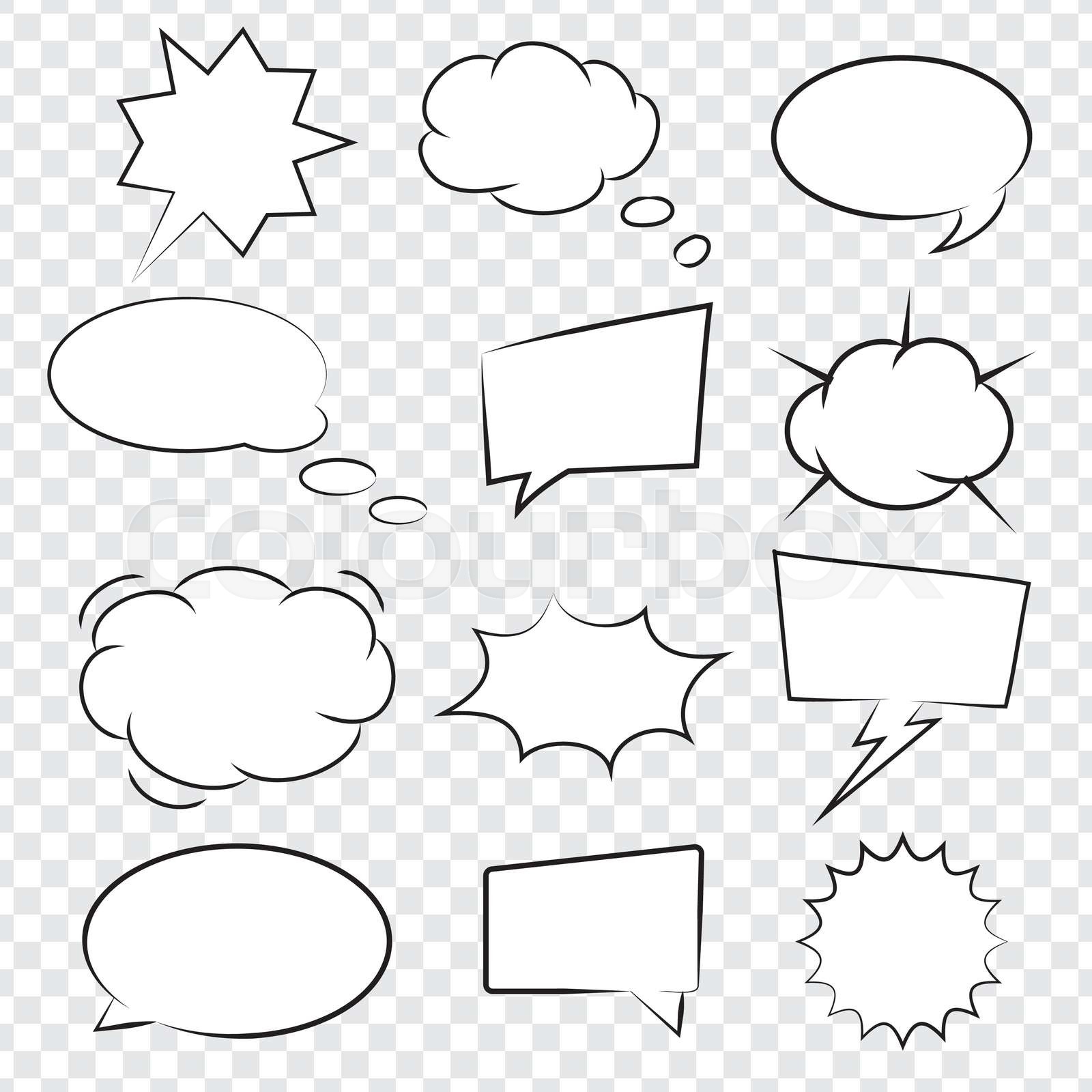 Comic book speech bubbles | Stock vector | Colourbox
