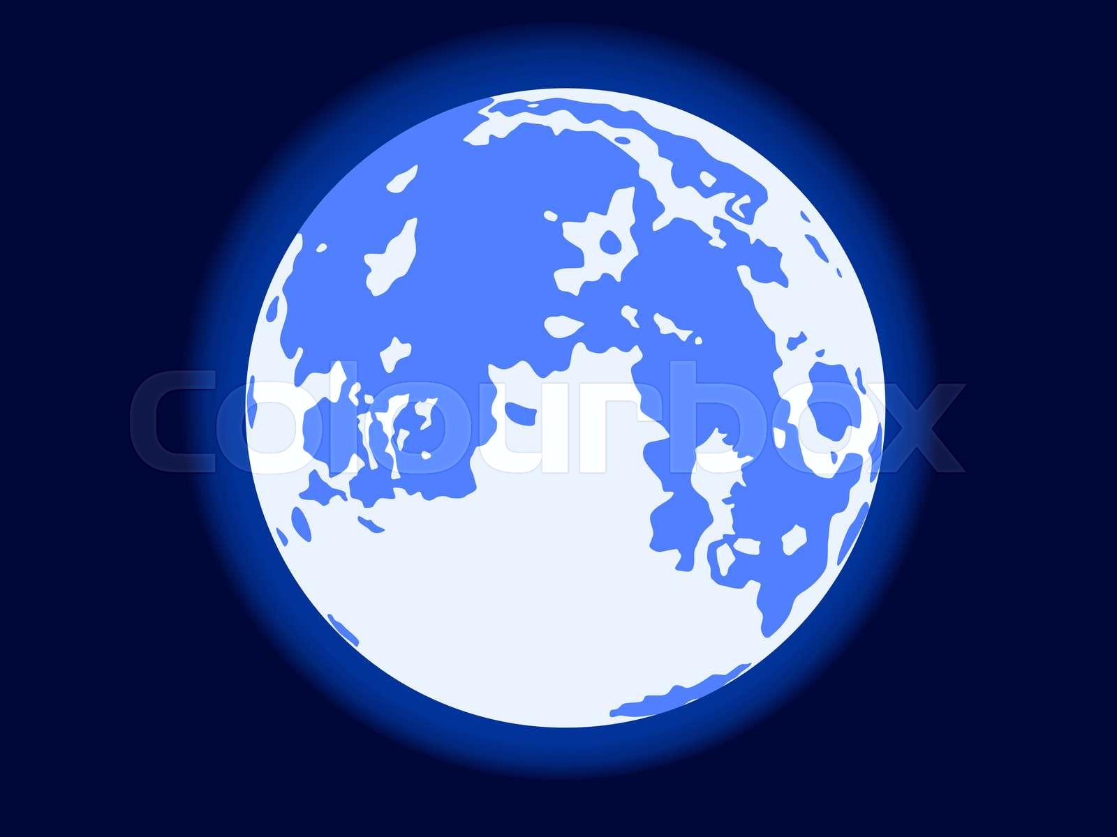 Blue moon | Stock vector | Colourbox