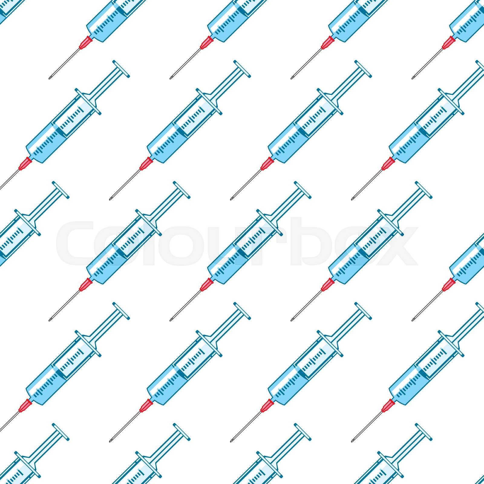 Syringe pattern | Stock vector | Colourbox