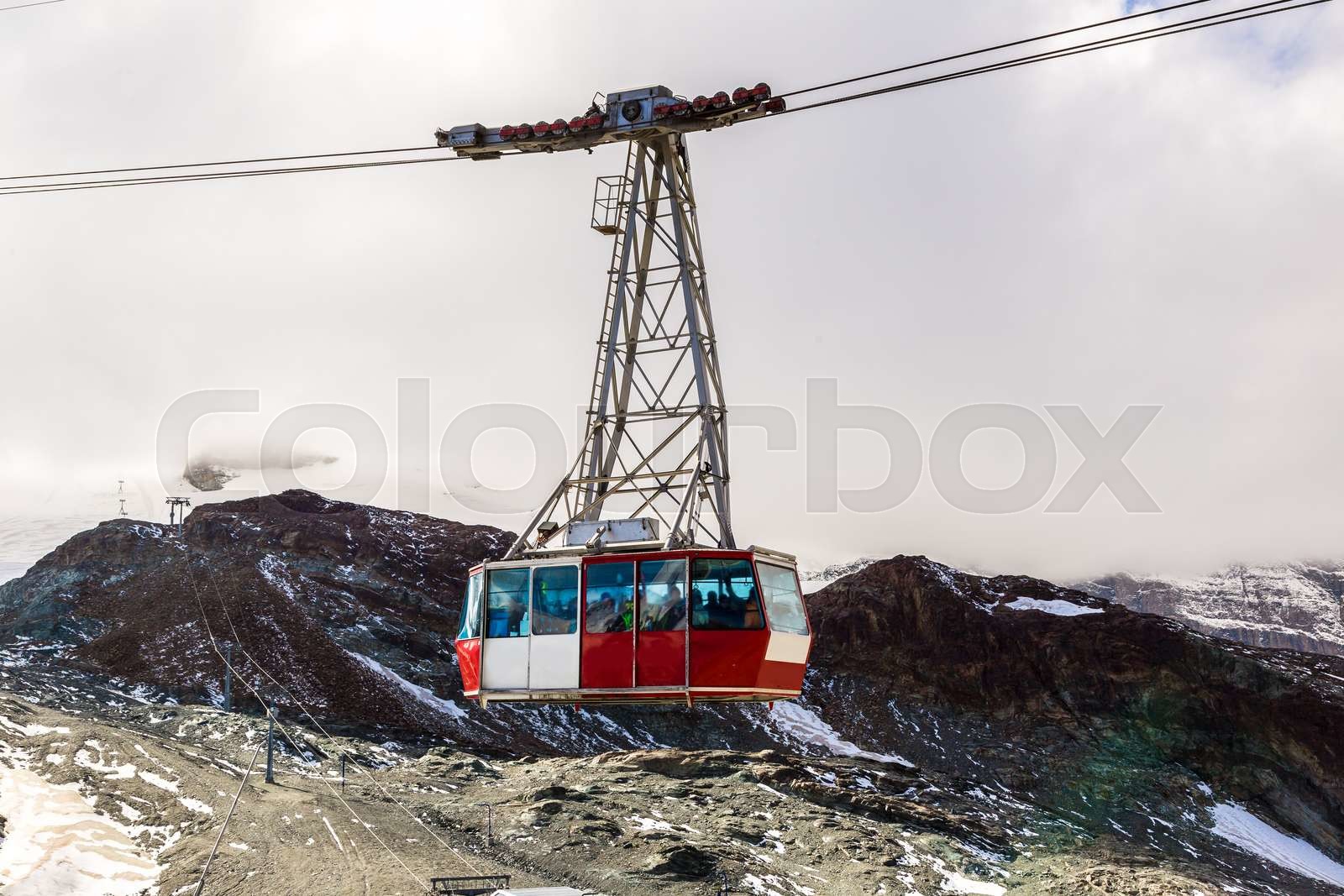 Cable car to Matterhorn in Zermatt | Stock image | Colourbox
