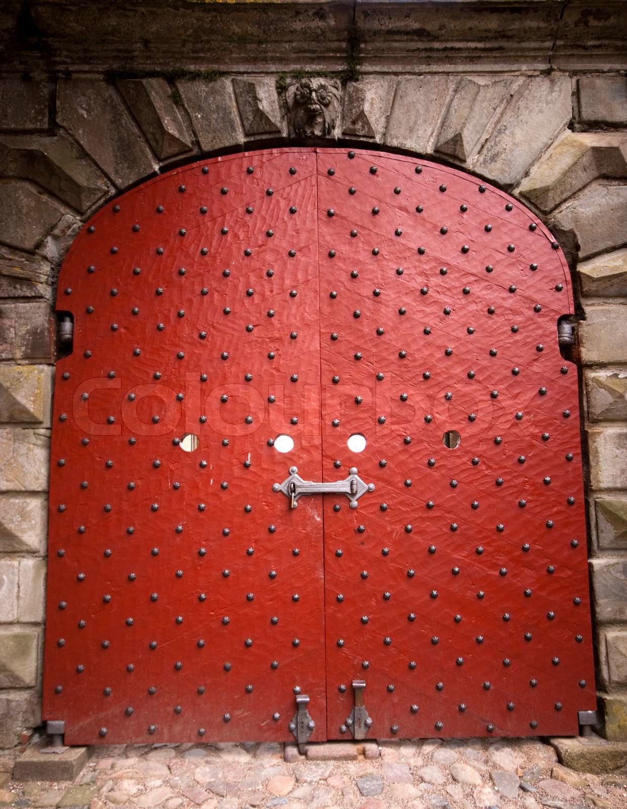 Big red door | Stock image | Colourbox