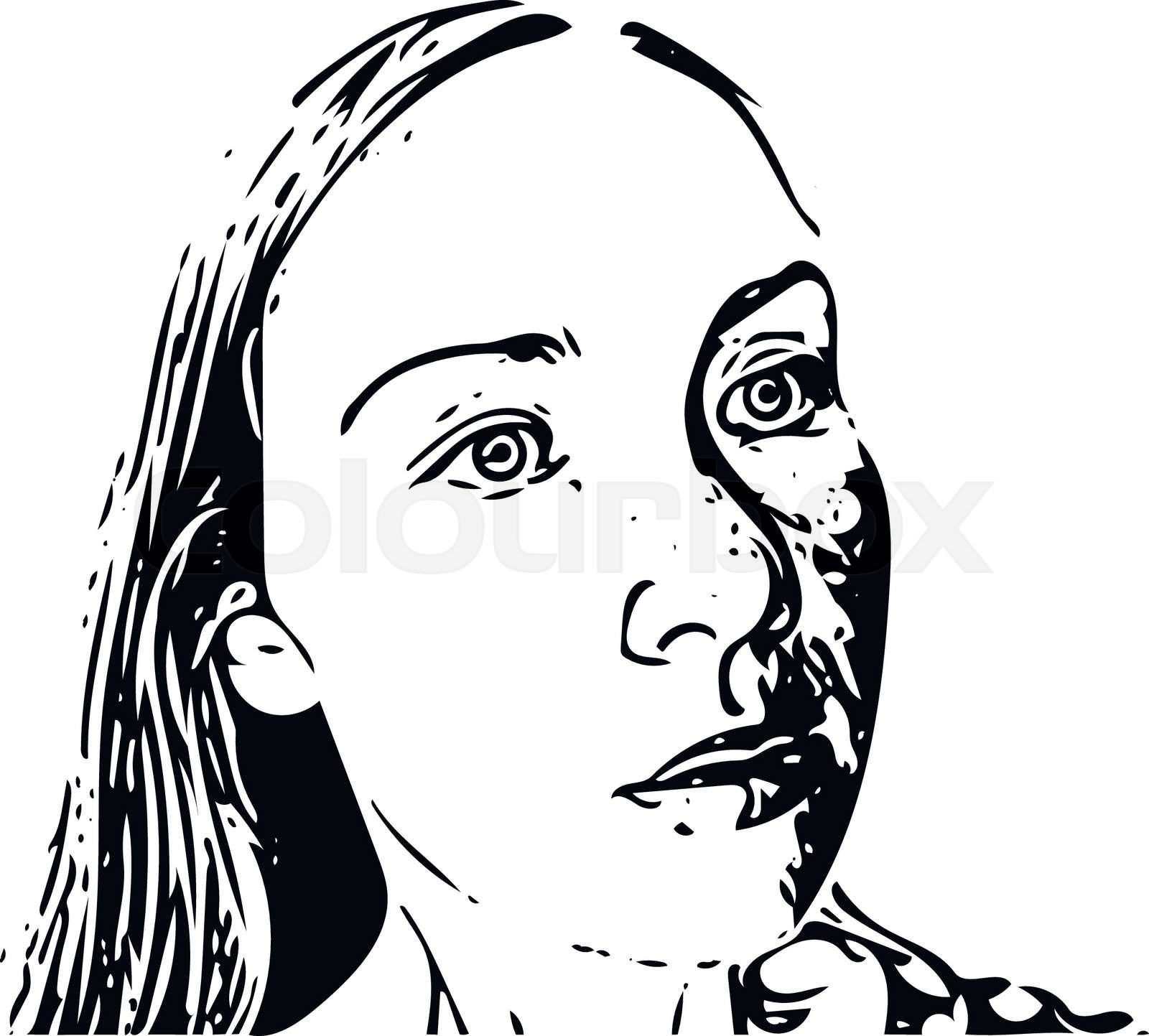 dame, symbol, tegneserie | Stock vektor | Colourbox