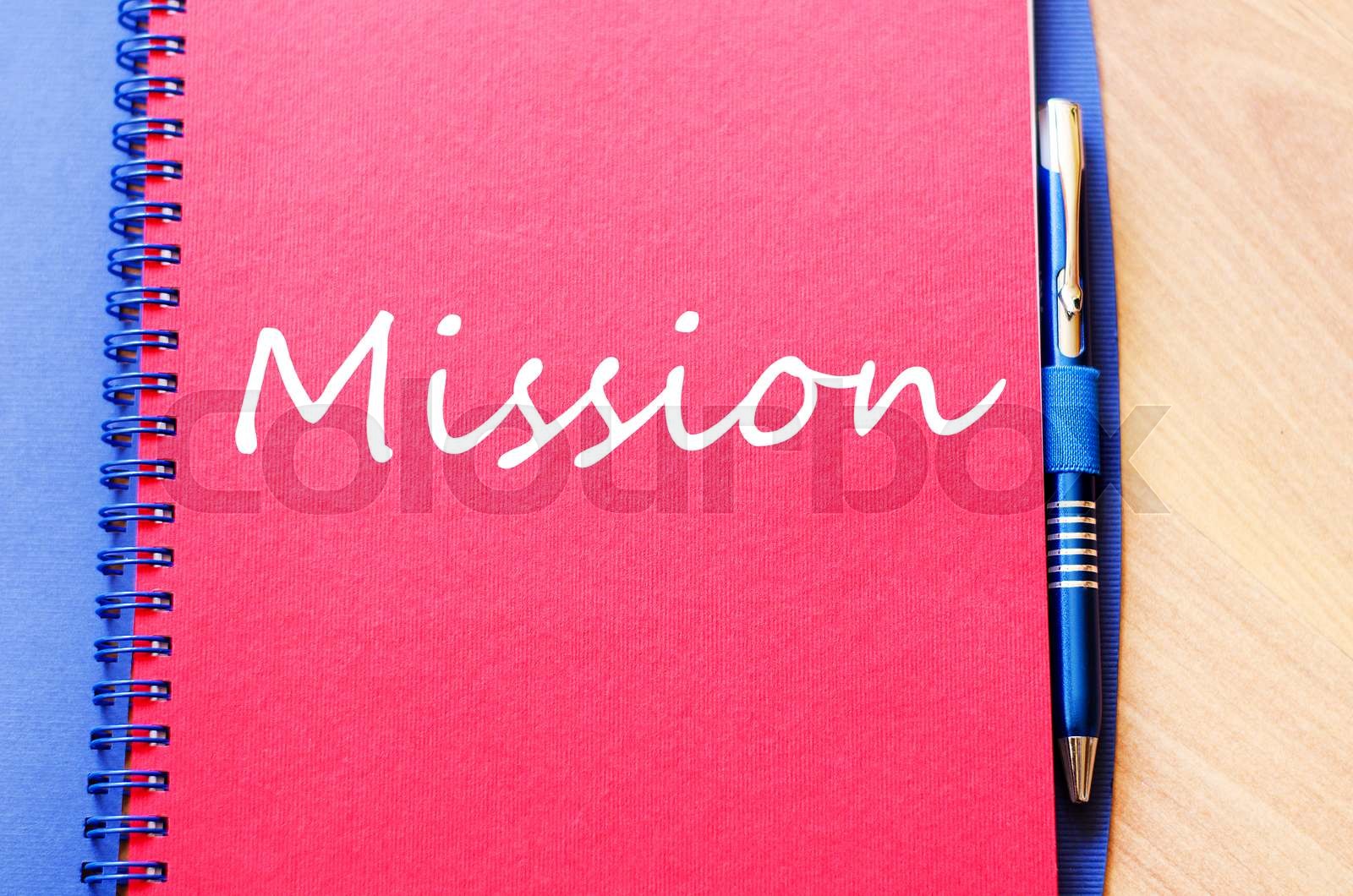 Mission text concept | Stock image | Colourbox