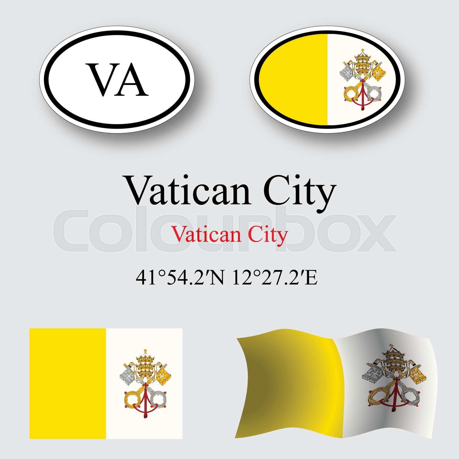 vatican city icons set | Stock vector | Colourbox