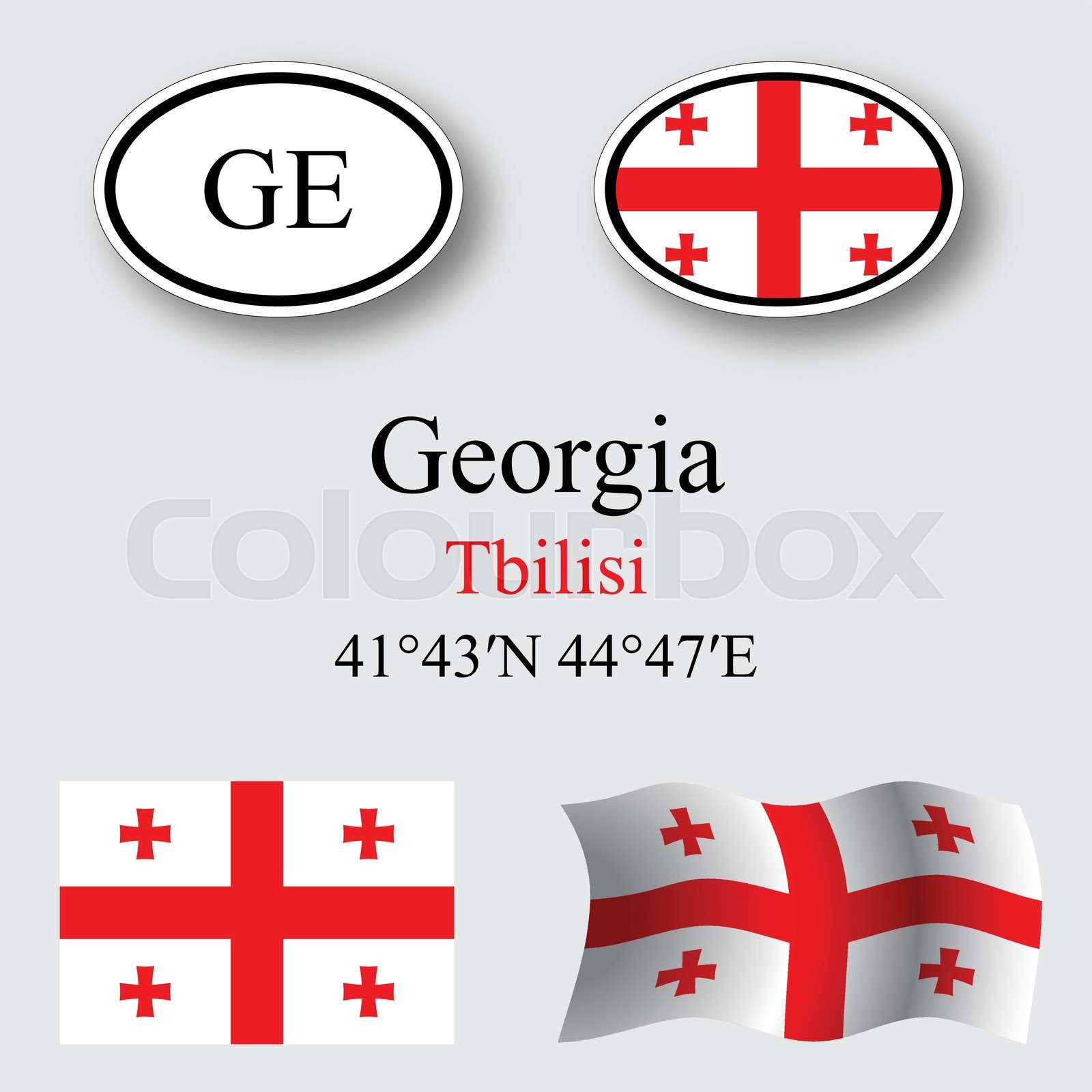 georgia icons set | Stock vector | Colourbox