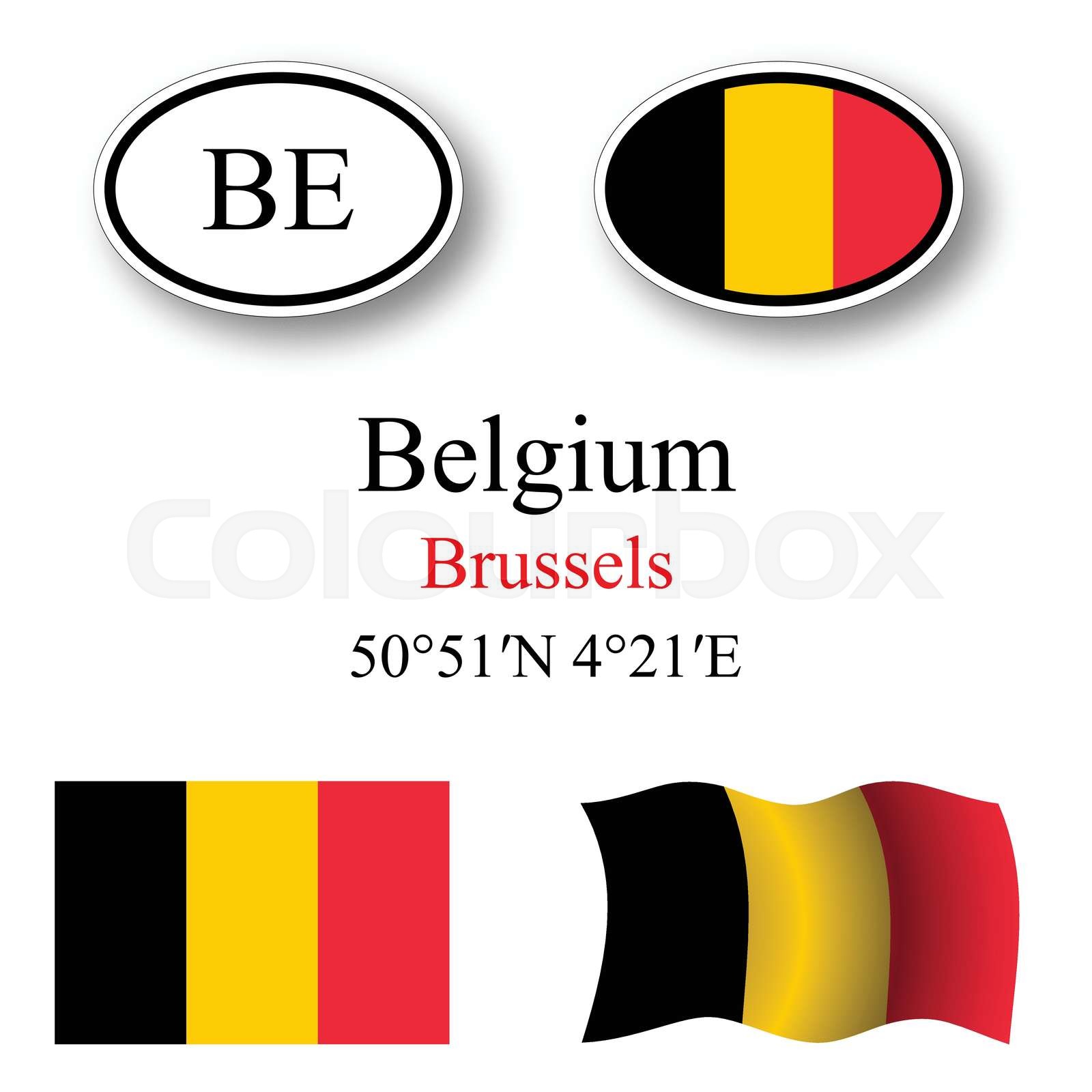 belgium icons set | Stock vector | Colourbox