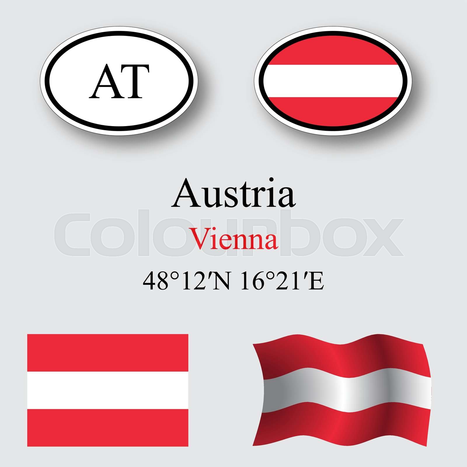austria icons set | Stock vector | Colourbox