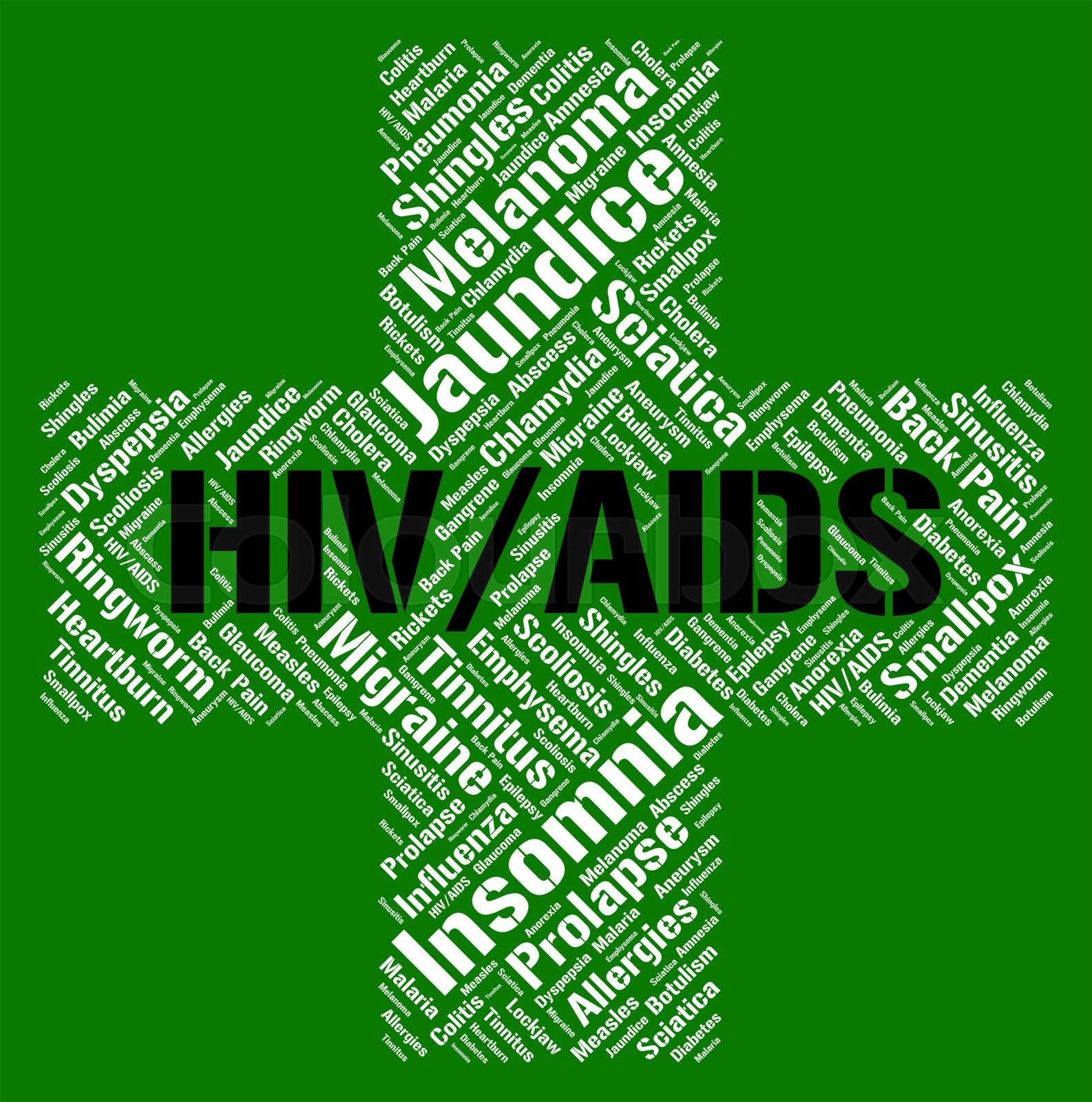 Hiv Aids Represents Human Immunodeficiency Virus And Acquired | Stock ...