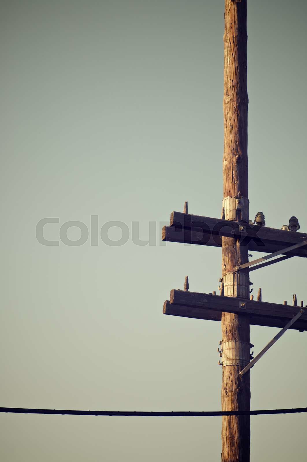 Wooden pylon | Stock image | Colourbox
