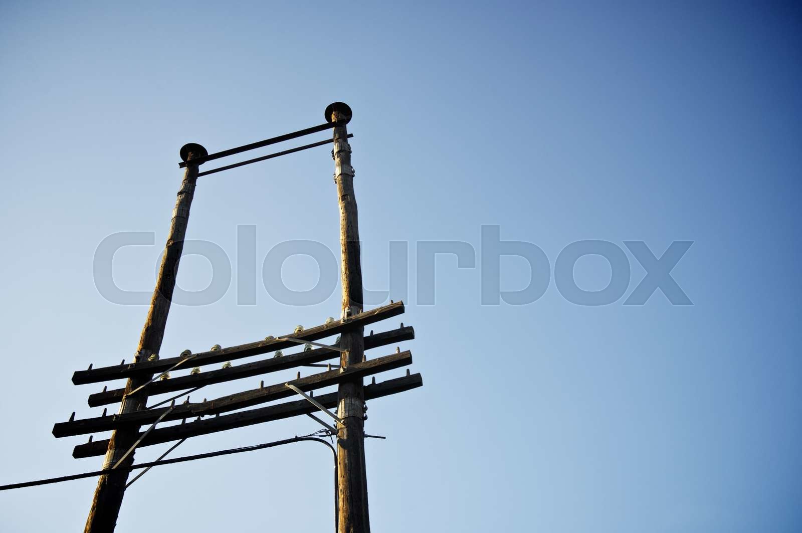 Wooden pylon | Stock image | Colourbox