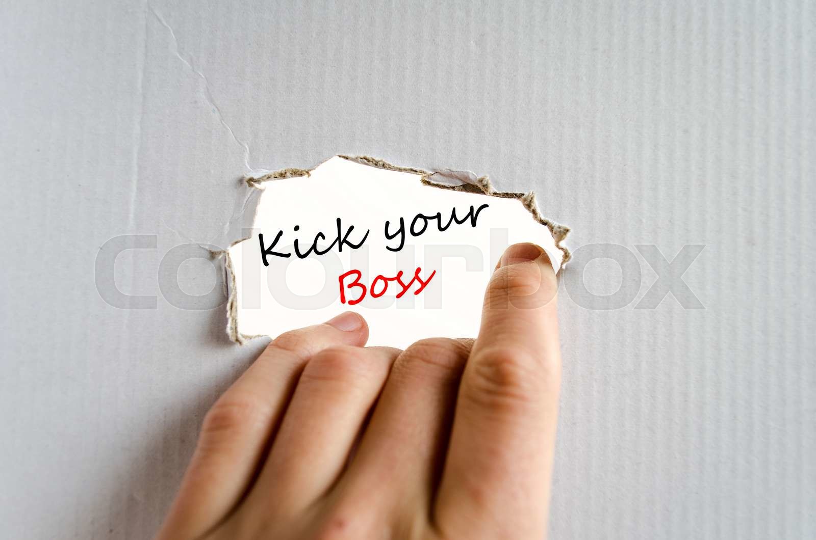 Kick your boss Text Concept | Stock image | Colourbox