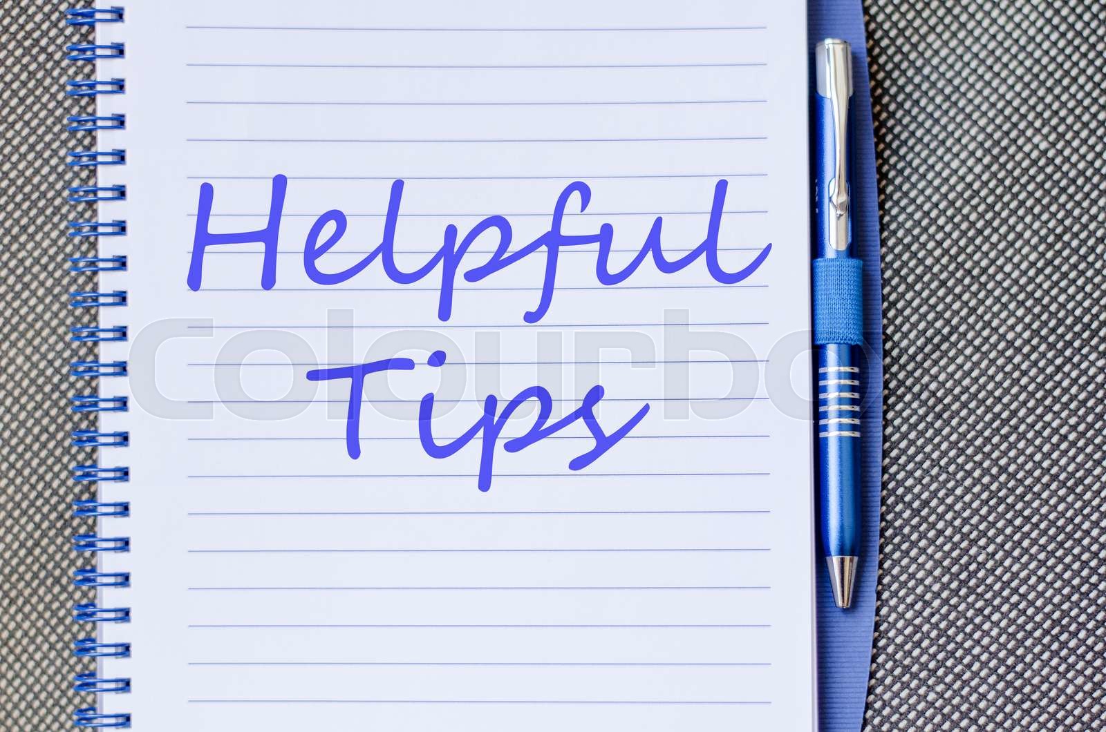 Helpful tips text concept | Stock image | Colourbox