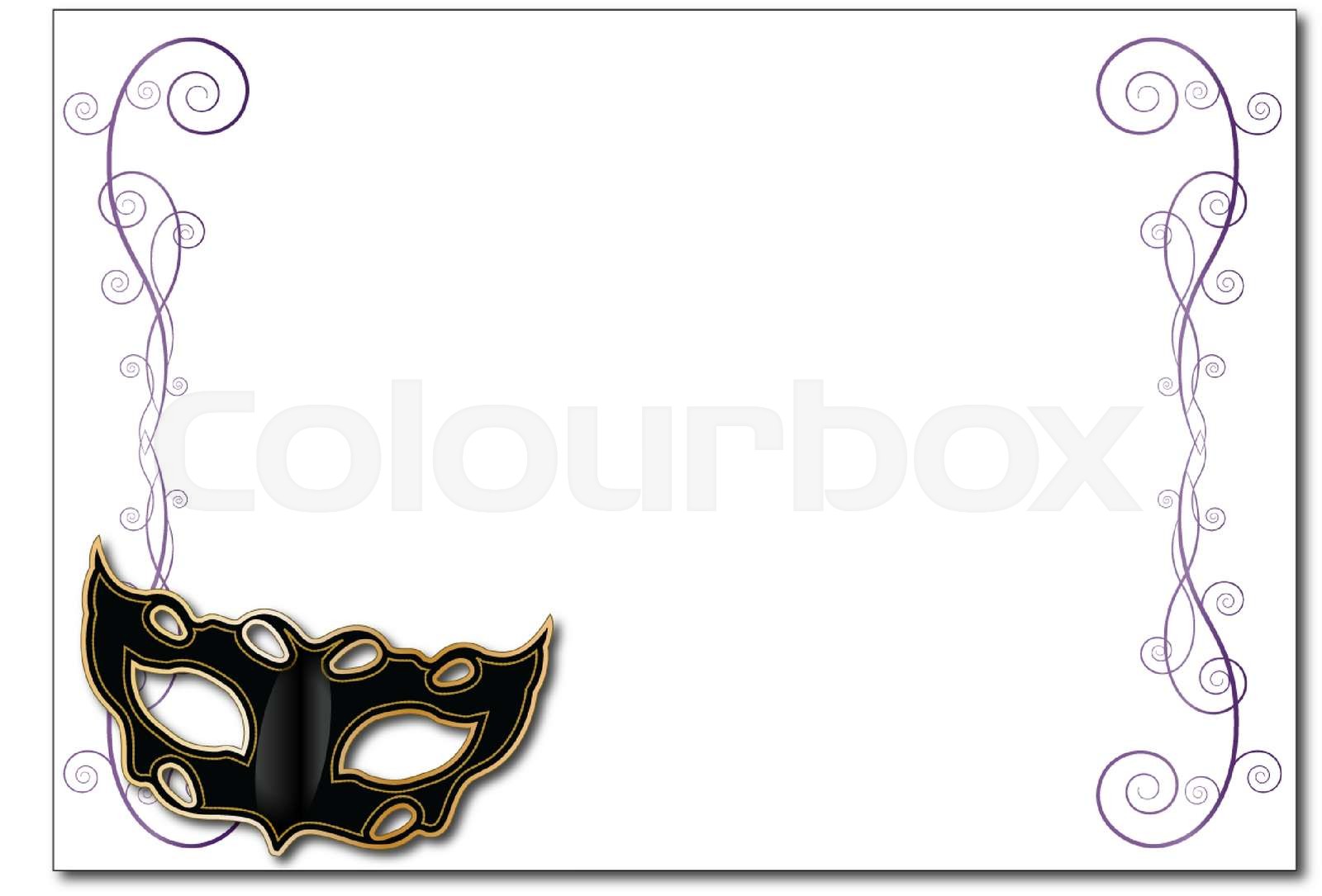 MASK BORDER | Stock vector | Colourbox