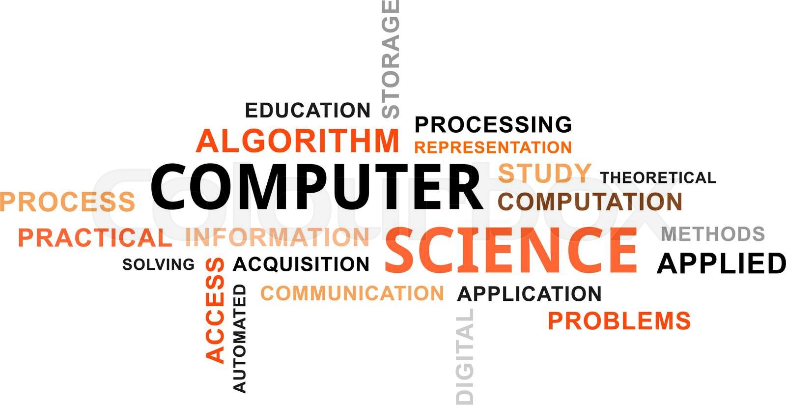 word cloud - computer science | Stock vector | Colourbox