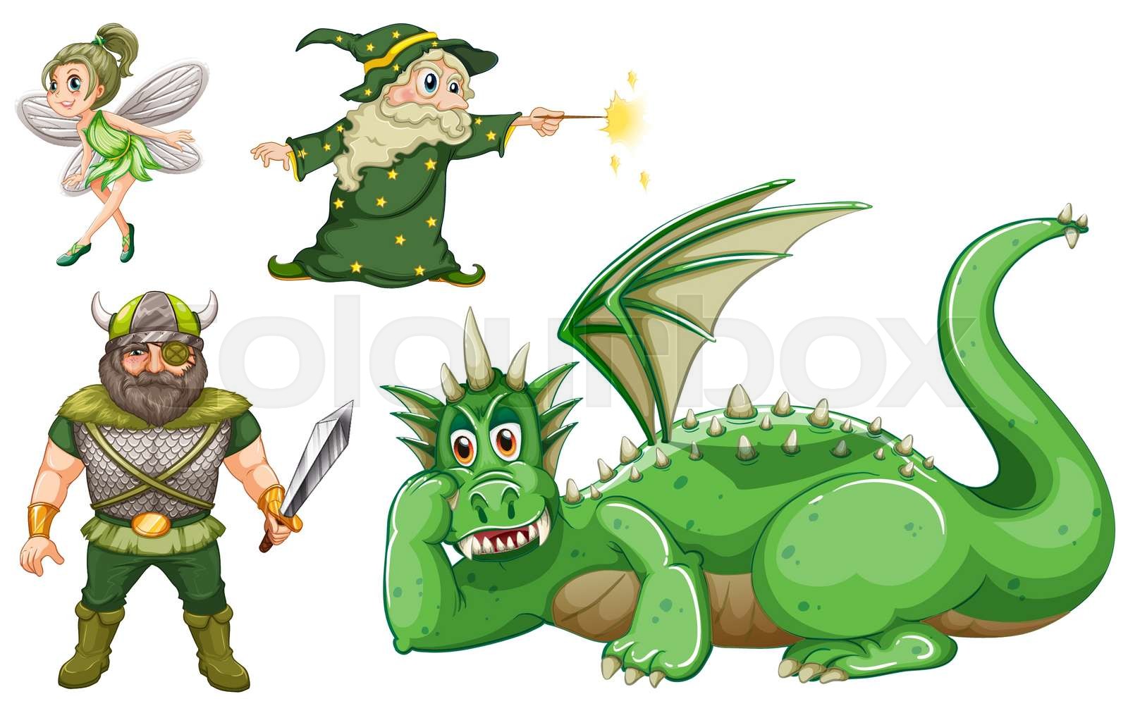 fee, eingebildet, cartoon | Stock-Vektor | Colourbox