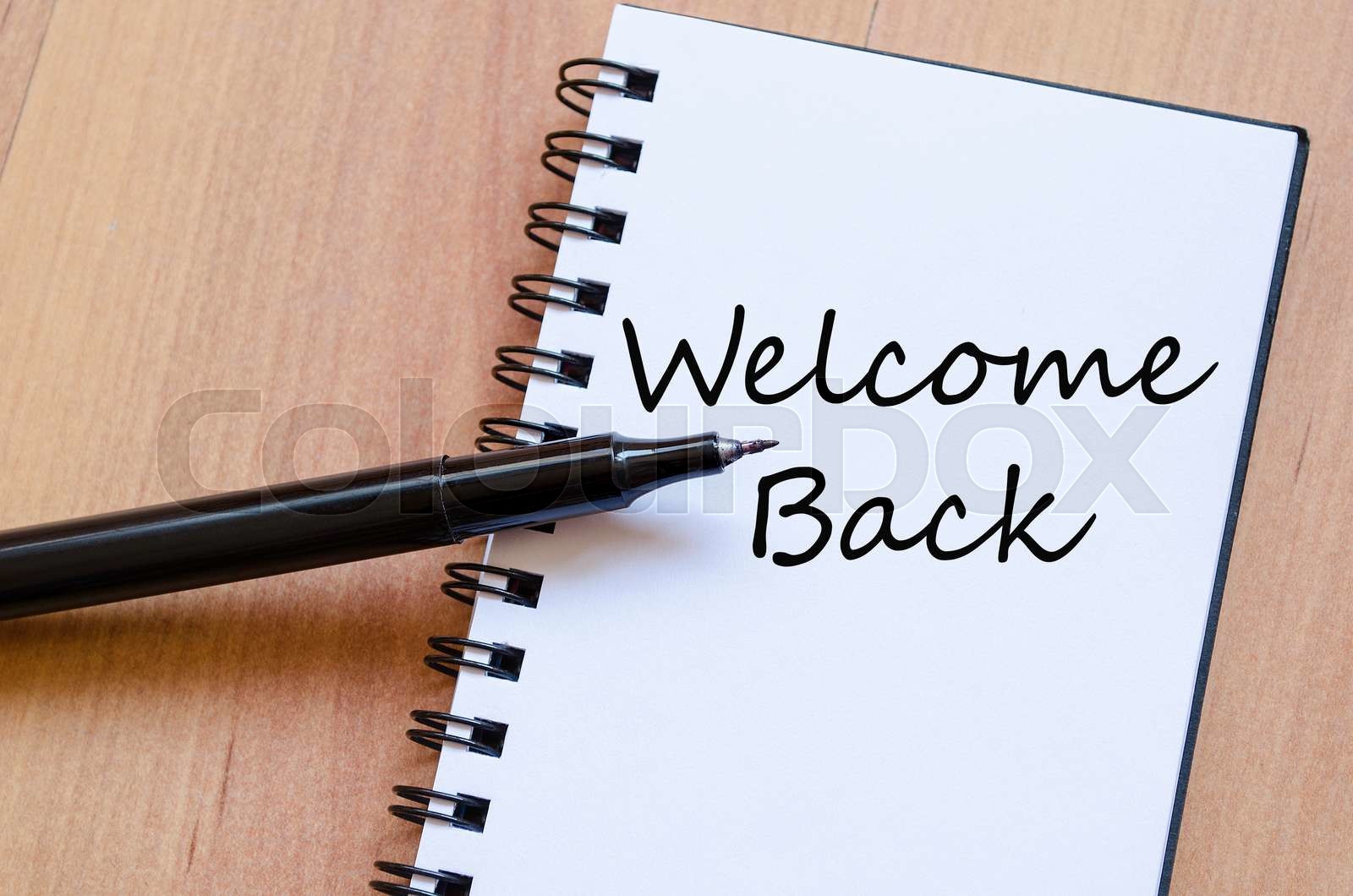 Welcome back text concept | Stock image | Colourbox