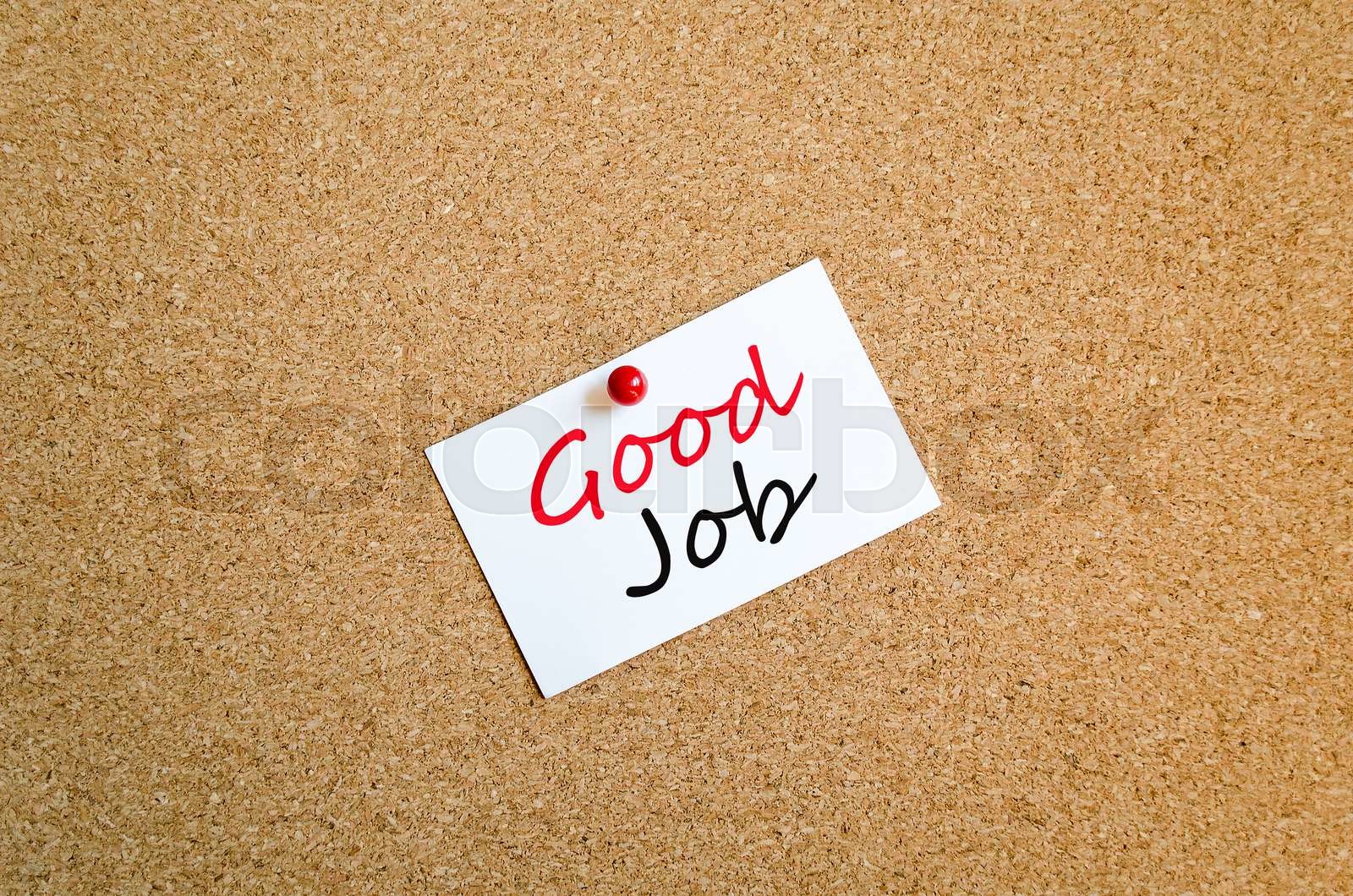 Sticky Note Good Job Concept | Stock image | Colourbox