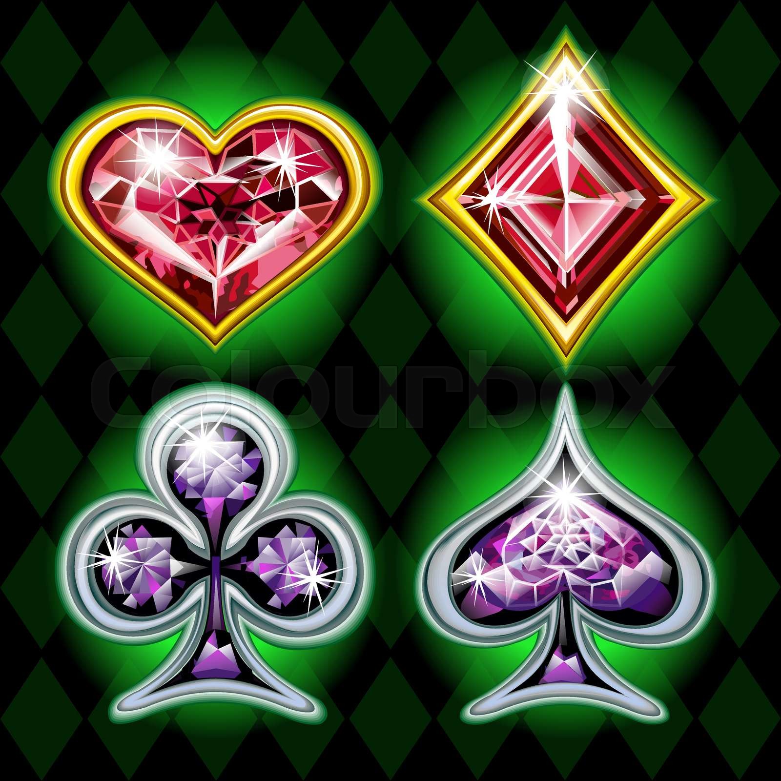 Set of diamond-style card suits | Stock vector | Colourbox